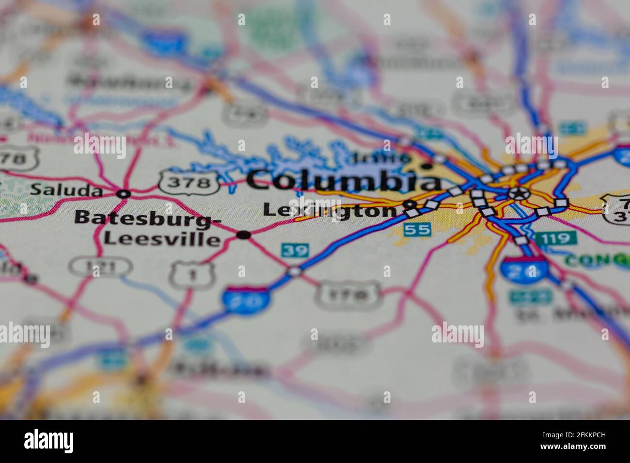 Lexington Georgia USA Shown on a Geography map or road map Stock Photo ...