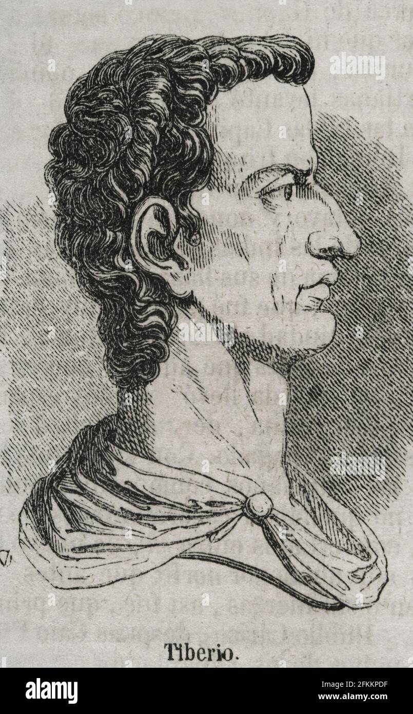 Roman emperor tiberius augustus hi-res stock photography and images - Alamy