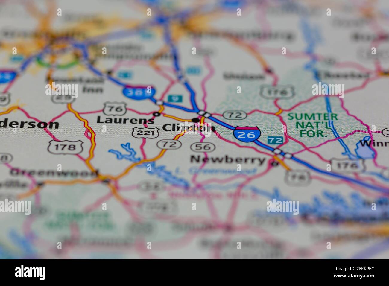 Clinton Georgia USA Shown on a Geography map or road map Stock Photo ...