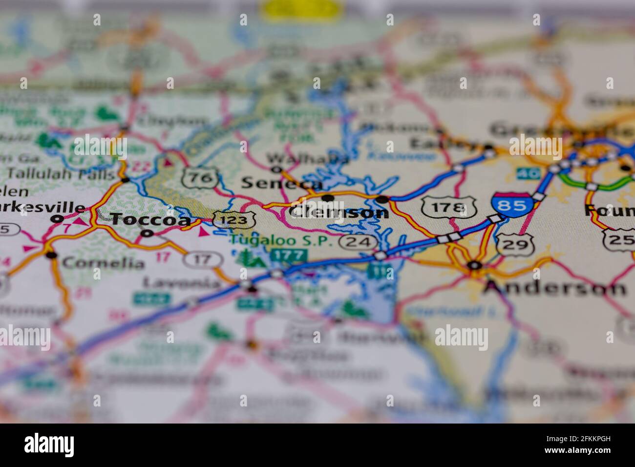 Map of clemson hi-res stock photography and images - Alamy