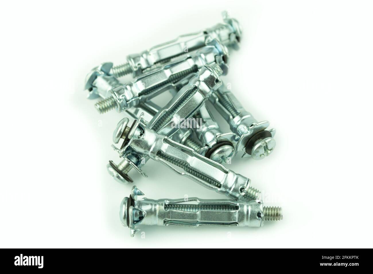 Metal anchor bolt and expansion bolt are used for wall fixing. Dowel ...