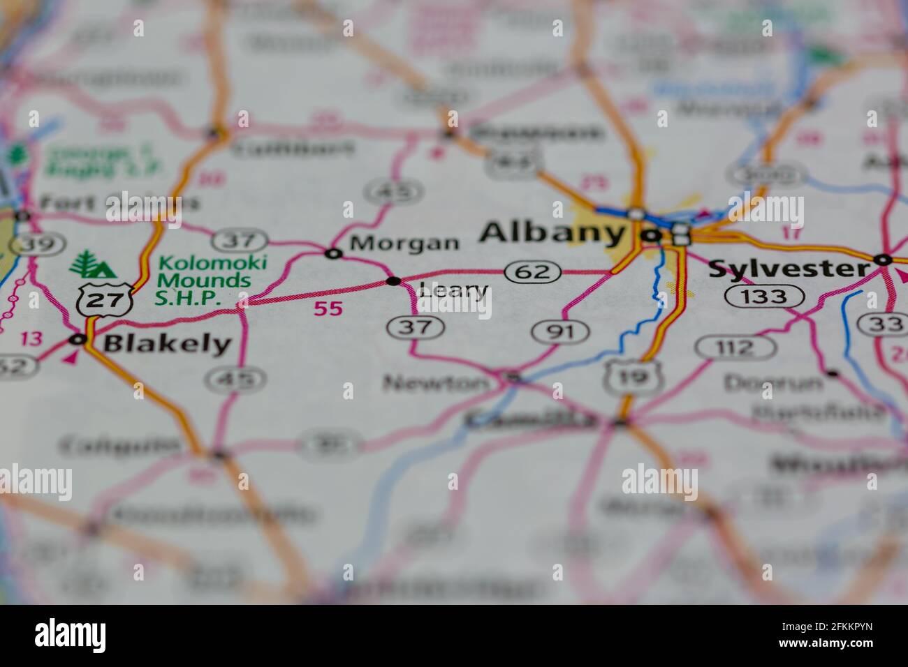 Leary georgia map hi-res stock photography and images - Alamy