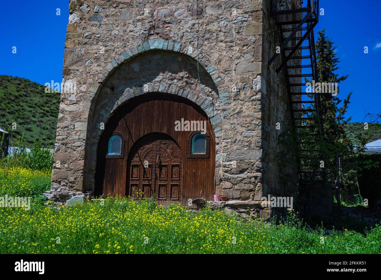 Famous ancient Bolnisi cathedral in Kvemo Kartli region in Georgia ...