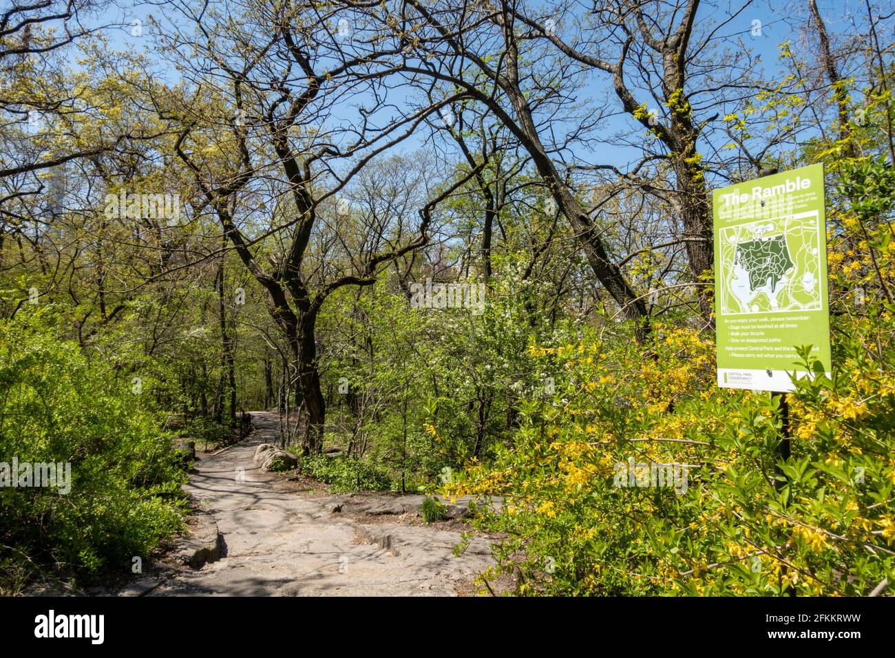"The Ramble" Sign, Central Park, NYC Stock Photo - Alamy