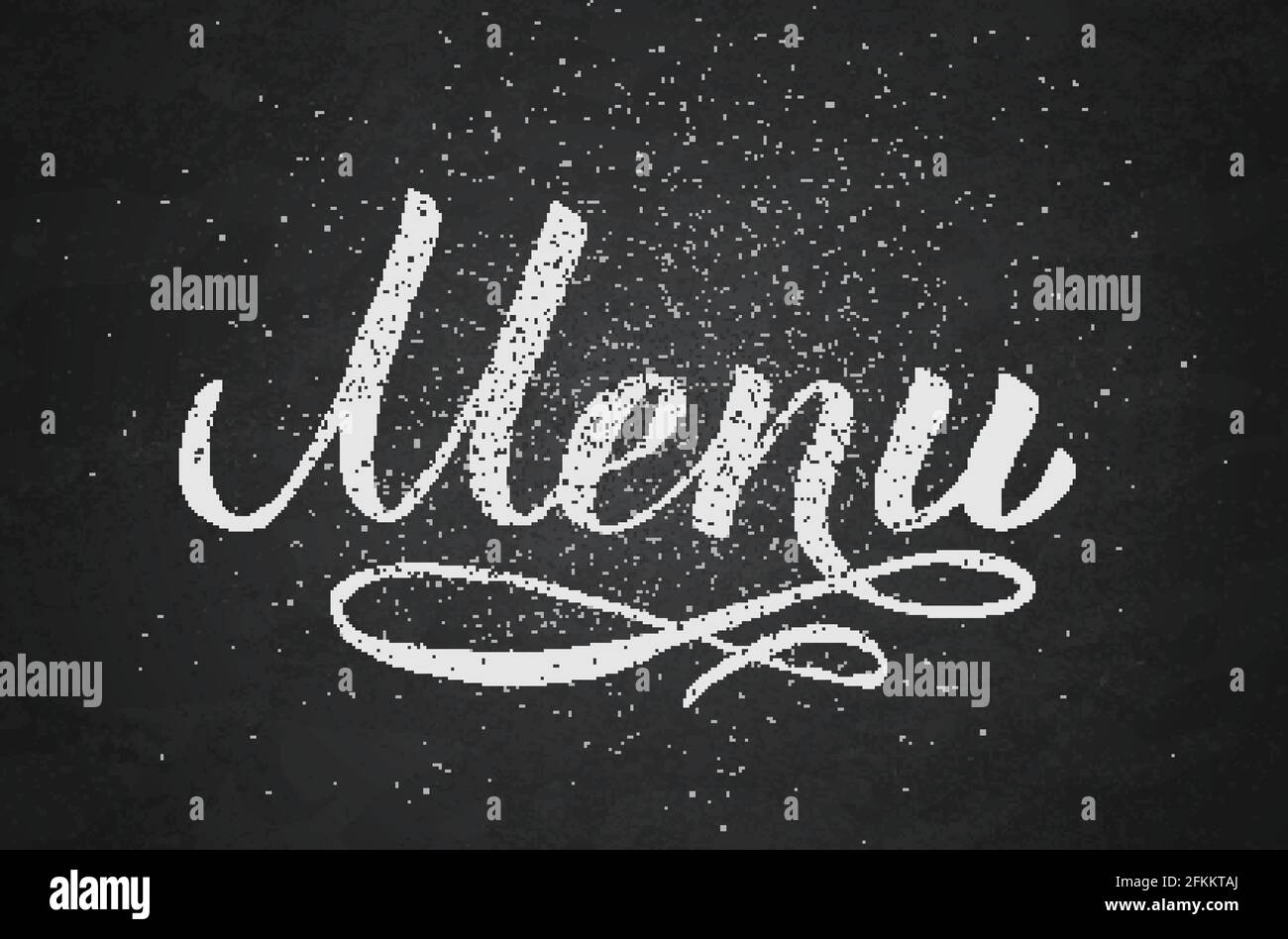 Menu hand written word on chalkboard background.. Calligraphy chalk ...
