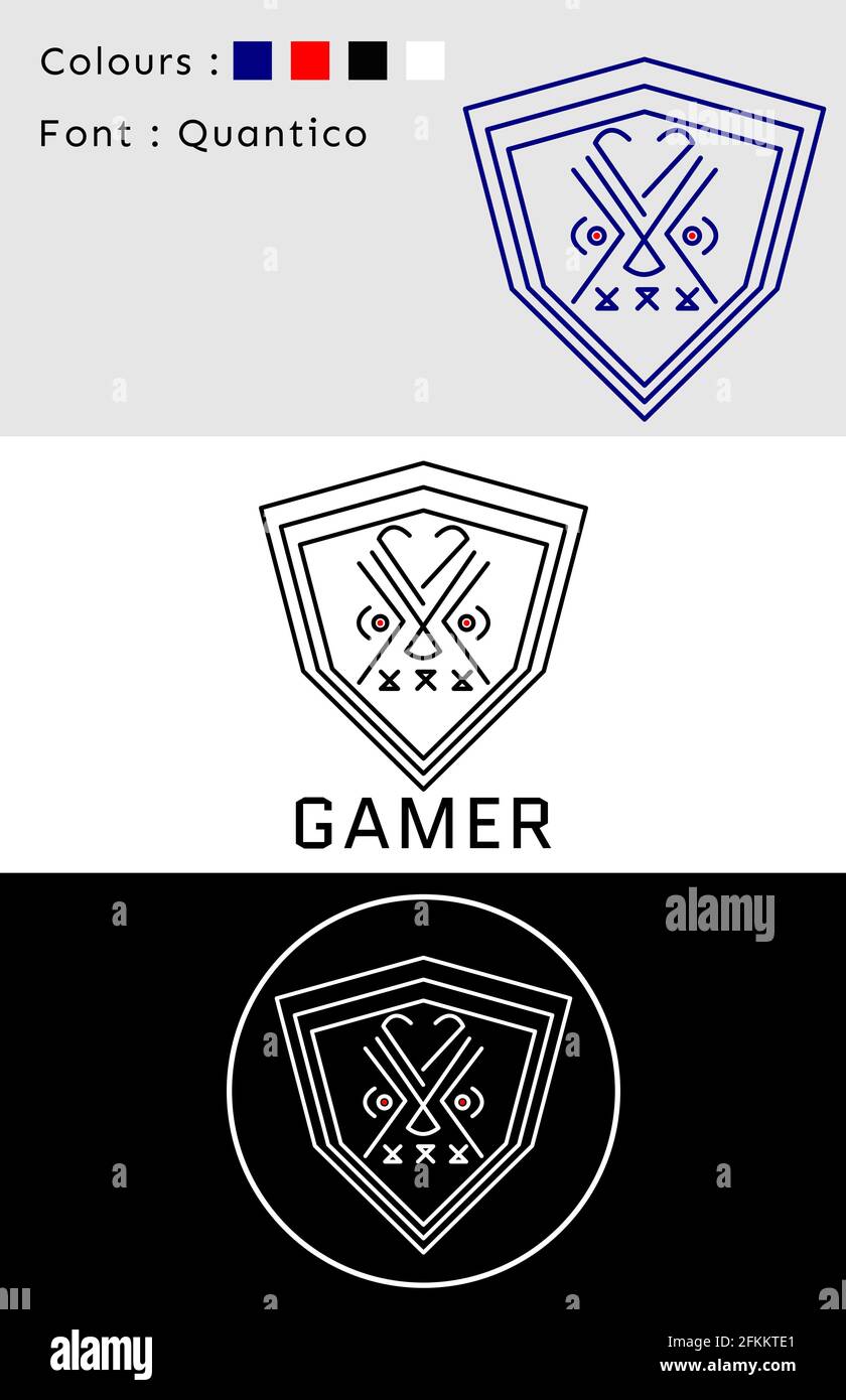 Unique Gaming Industial Logo Design Concept Stock Vector Image & Art ...