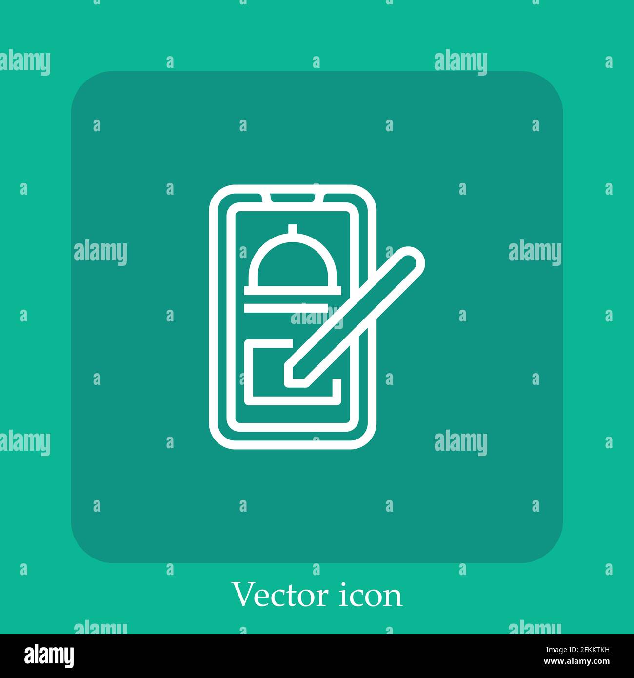 Ordering Vector Icon Linear Iconline With Editable Stroke Stock Vector