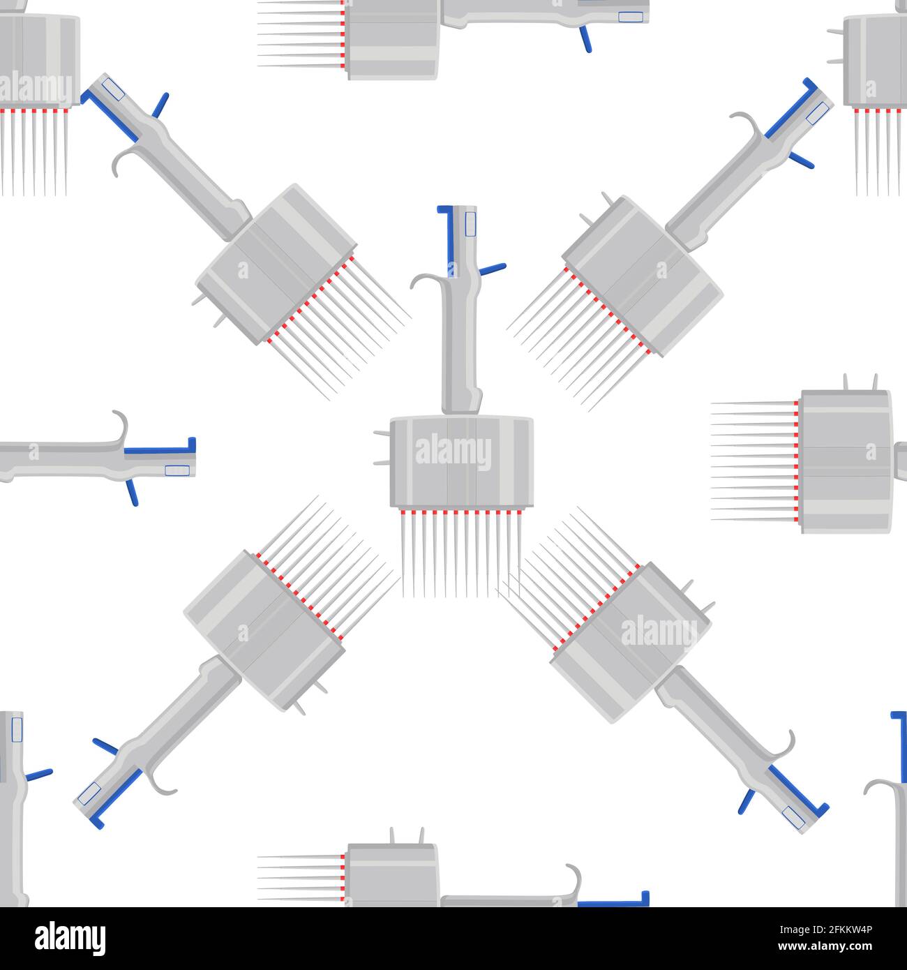 Abstract seamless medical pipette, dropper for laboratory on white ...