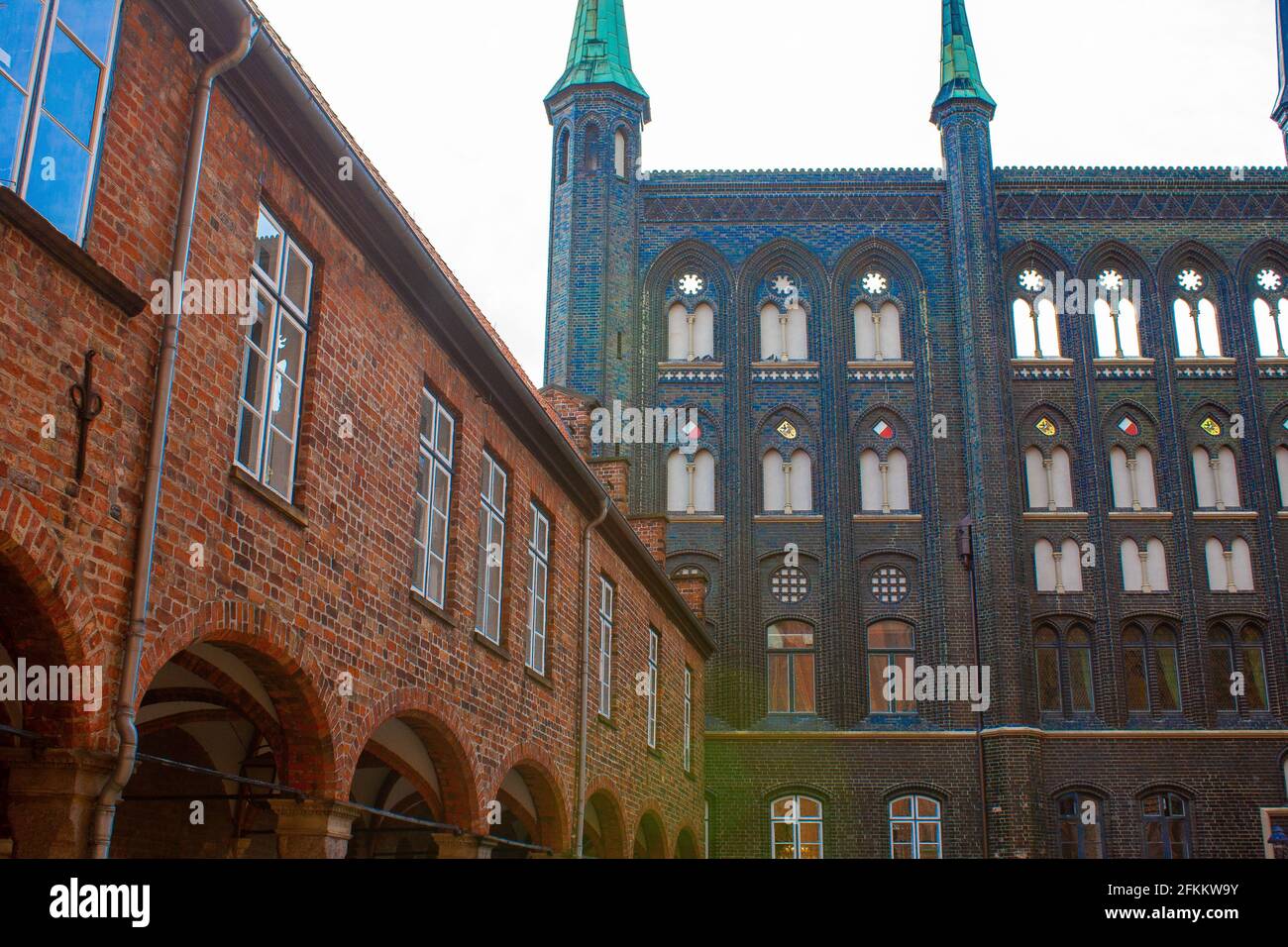 The old buildings of the old town of Lubeck, Germany Stock Photo - Alamy