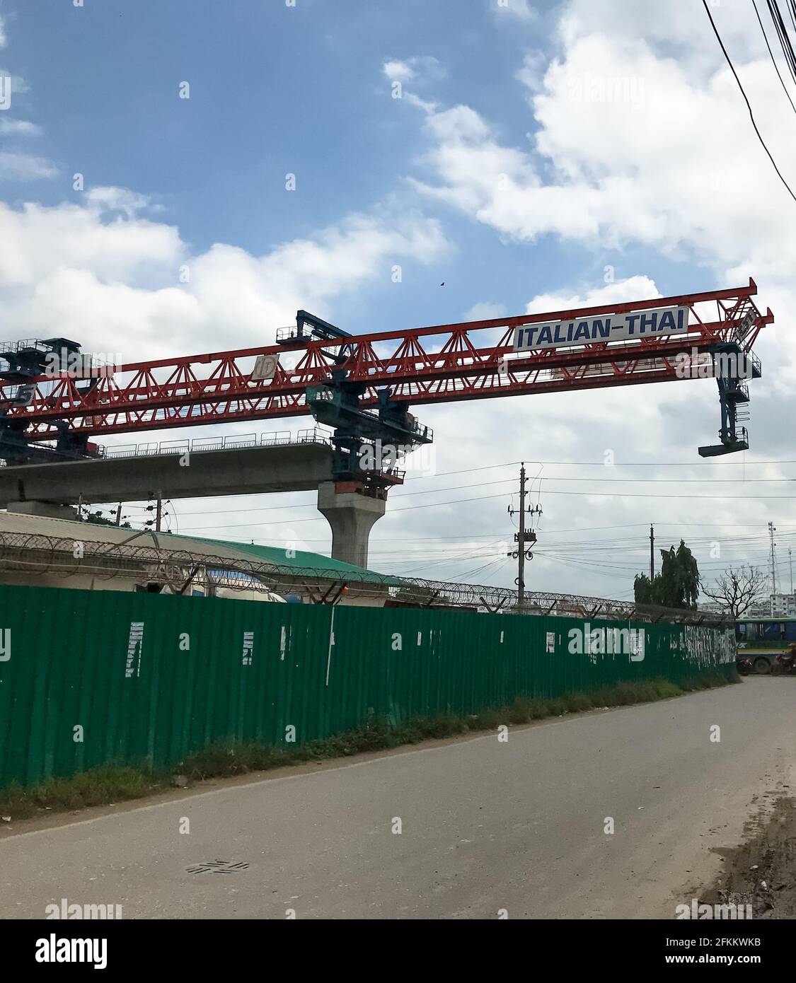 Dhaka, Bangladesh-28 July 2019: mega Metrorail project progressing in ...
