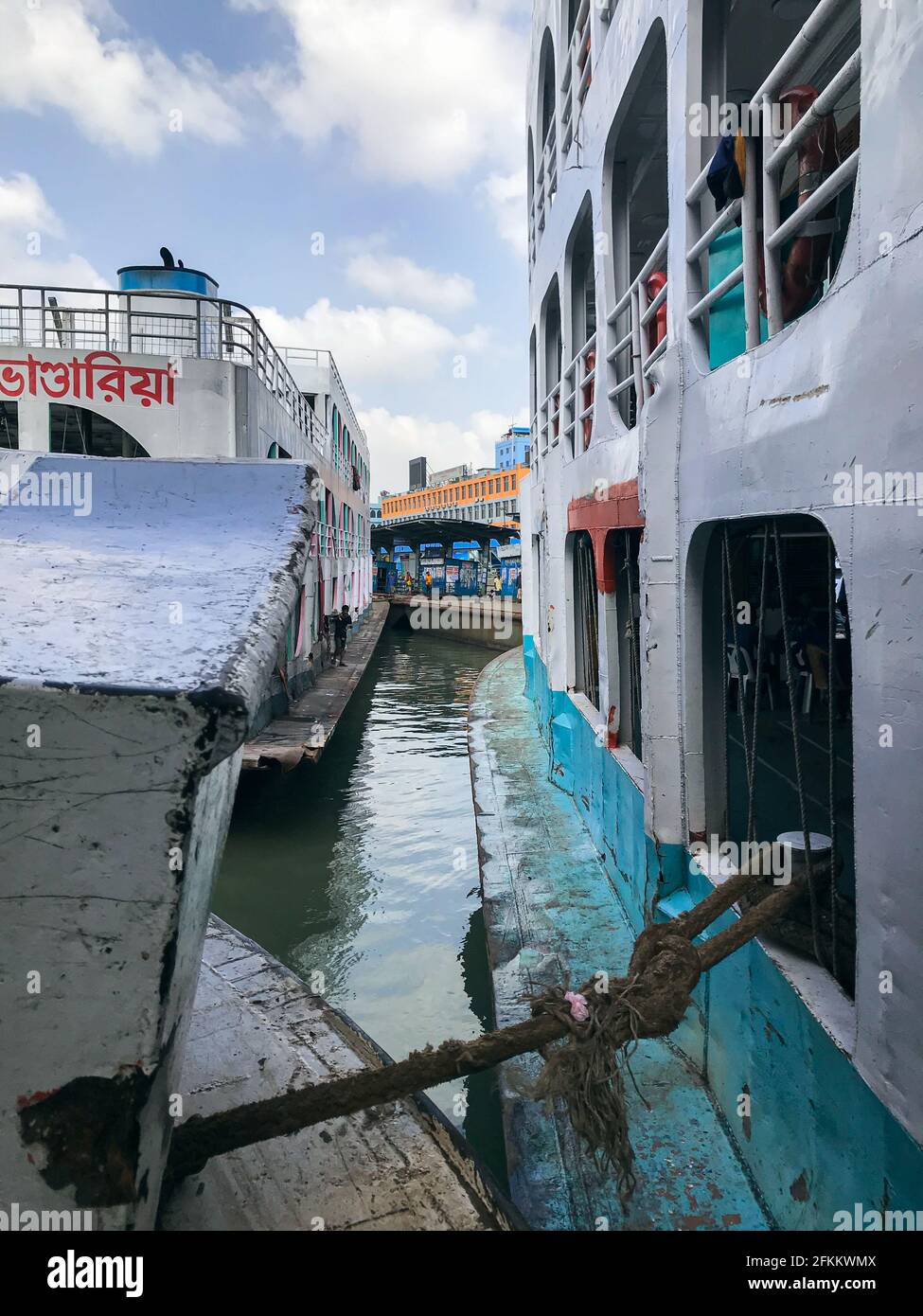 Dhaka ,Bangladesh , 10 December 2019; empty launch ghat in dhaka ...