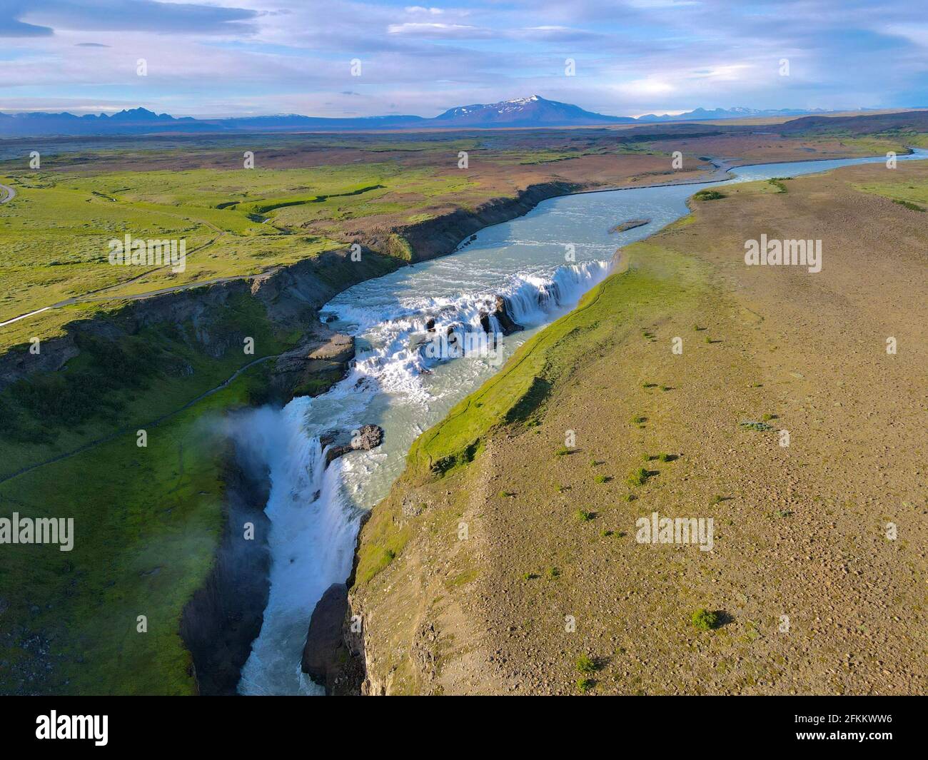 Unbelievably amazing waterfalls in the Icelandic countryside Stock ...