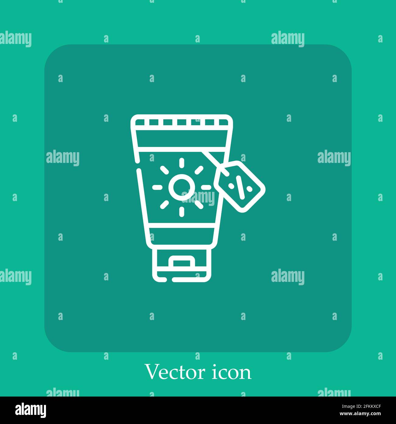 sun protection vector icon linear icon.Line with Editable stroke Stock ...
