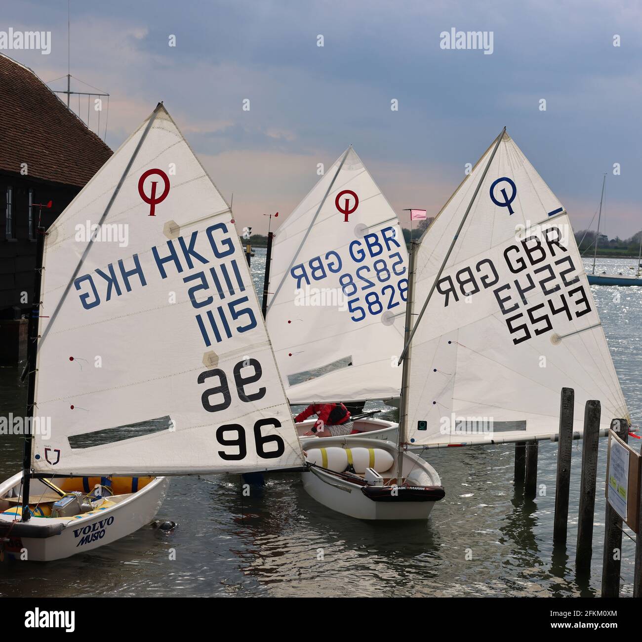 Dinghies seen in Bosham harbour, UK Stock Photo - Alamy