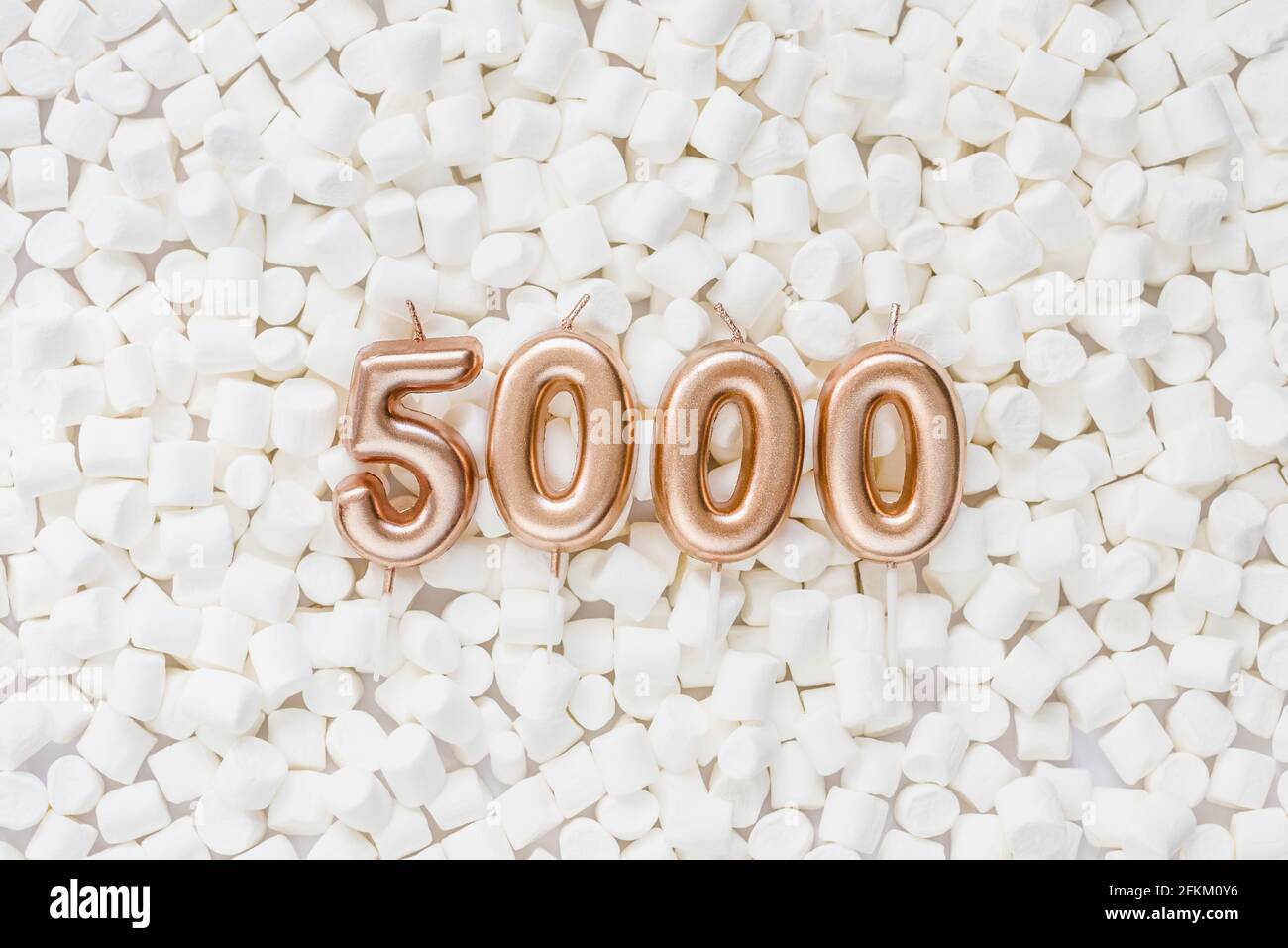 5000 followers card. Template for social networks, blogs. Background ...