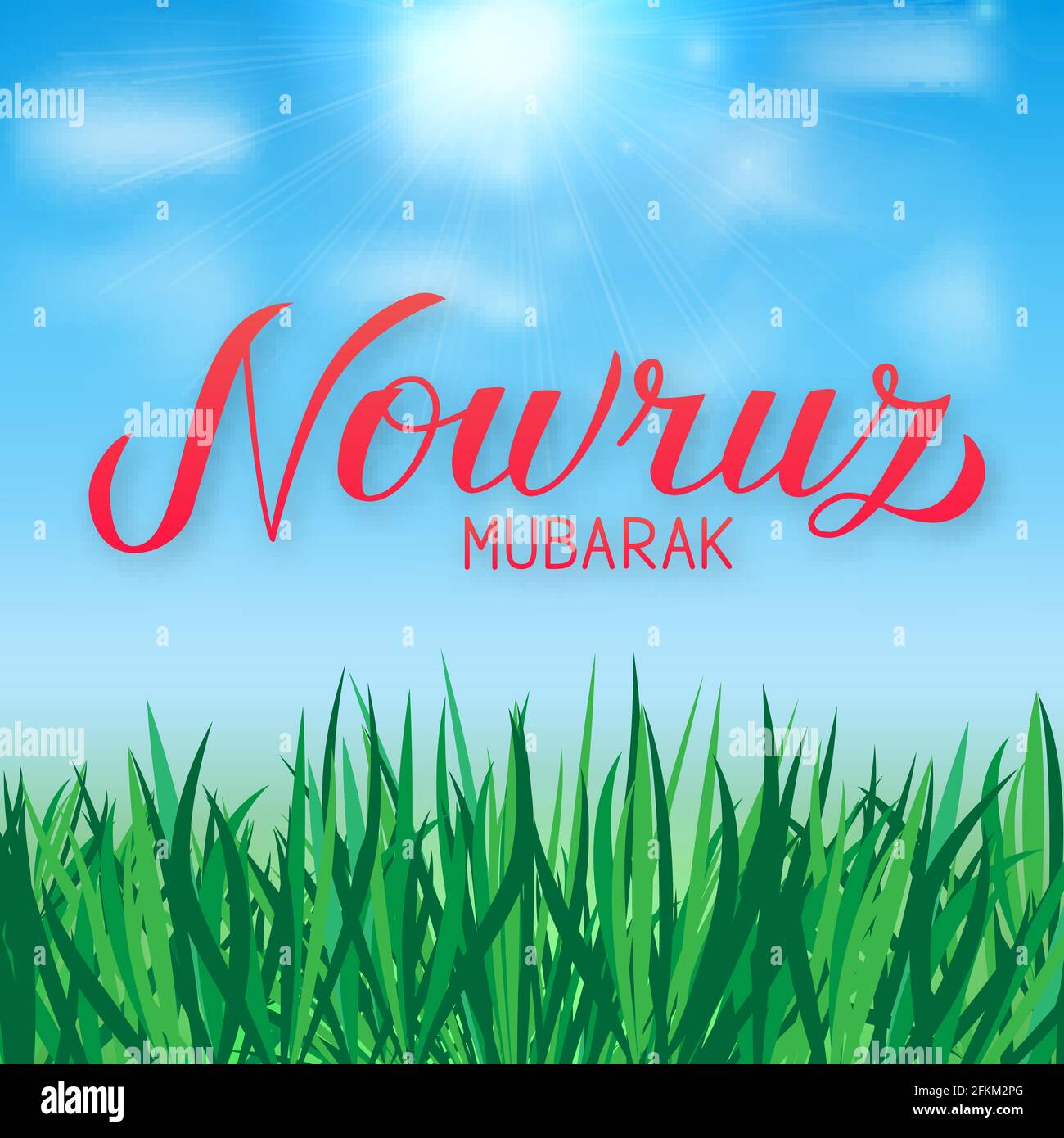 Nowruz Mubarak hand lettering. Iranian or Persian new year sign. Spring ...