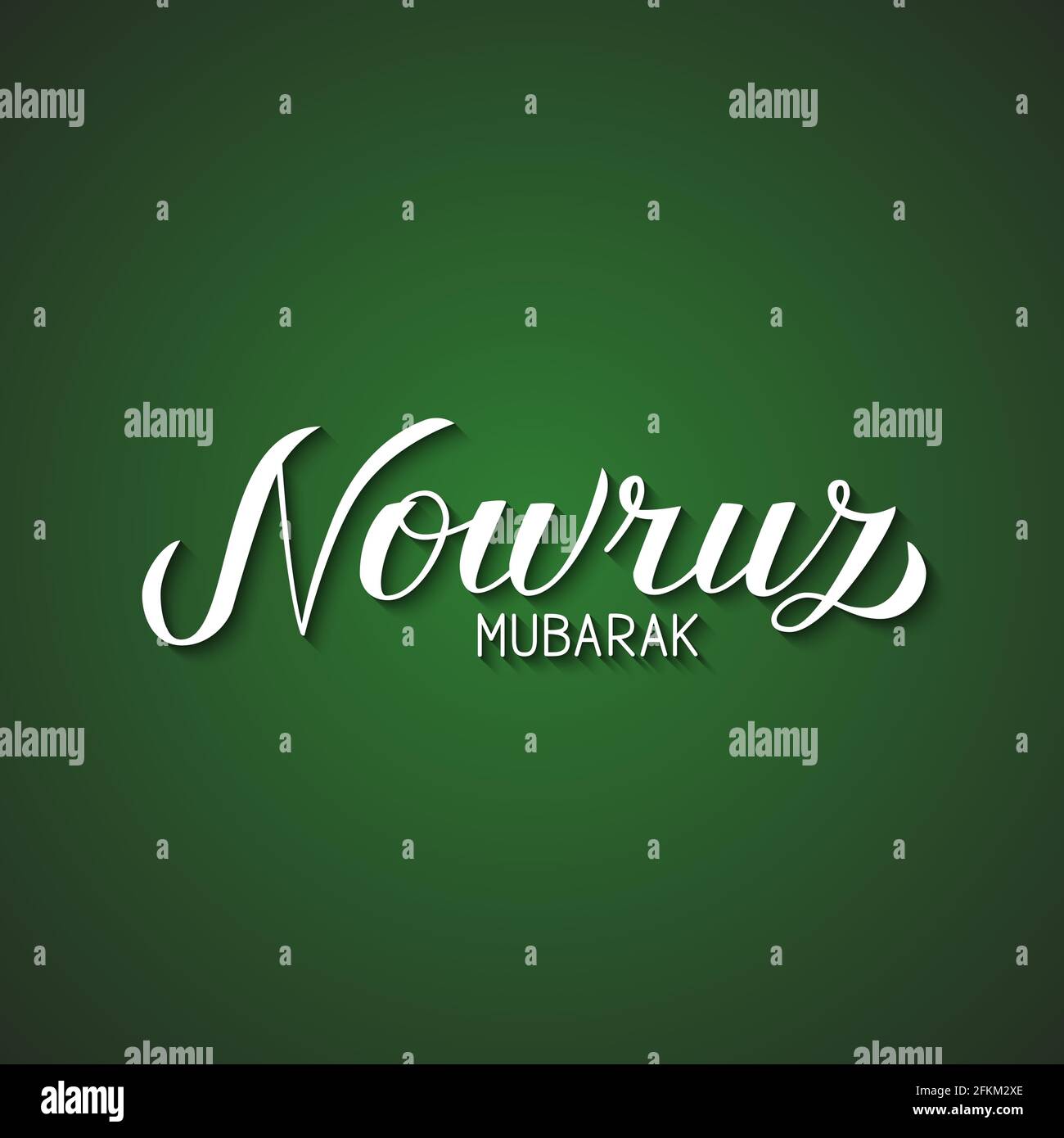 Nowruz Mubarak lettering on green gradient background. Iranian or ...