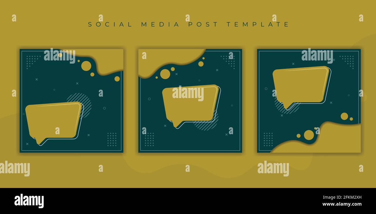 Set of social media post template with speech bubble design. good ...