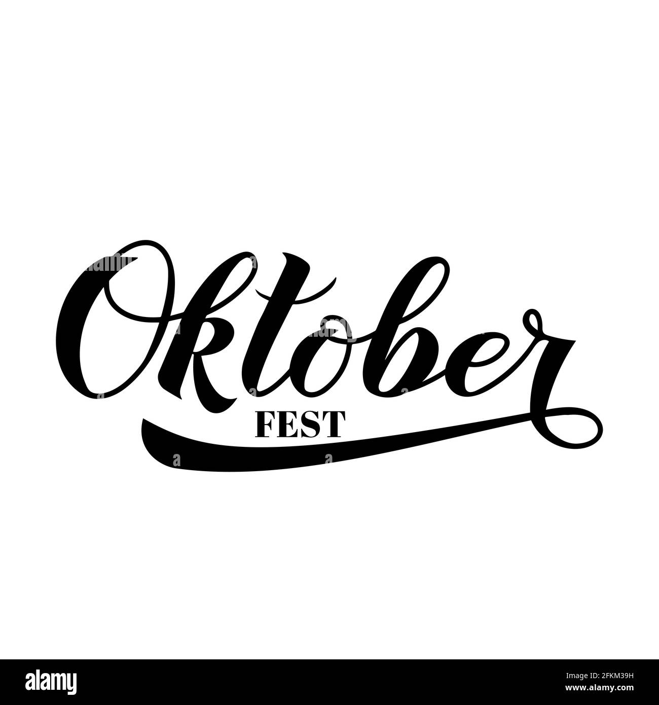 Oktoberfest calligraphy hand lettering isolated on white. Traditional ...