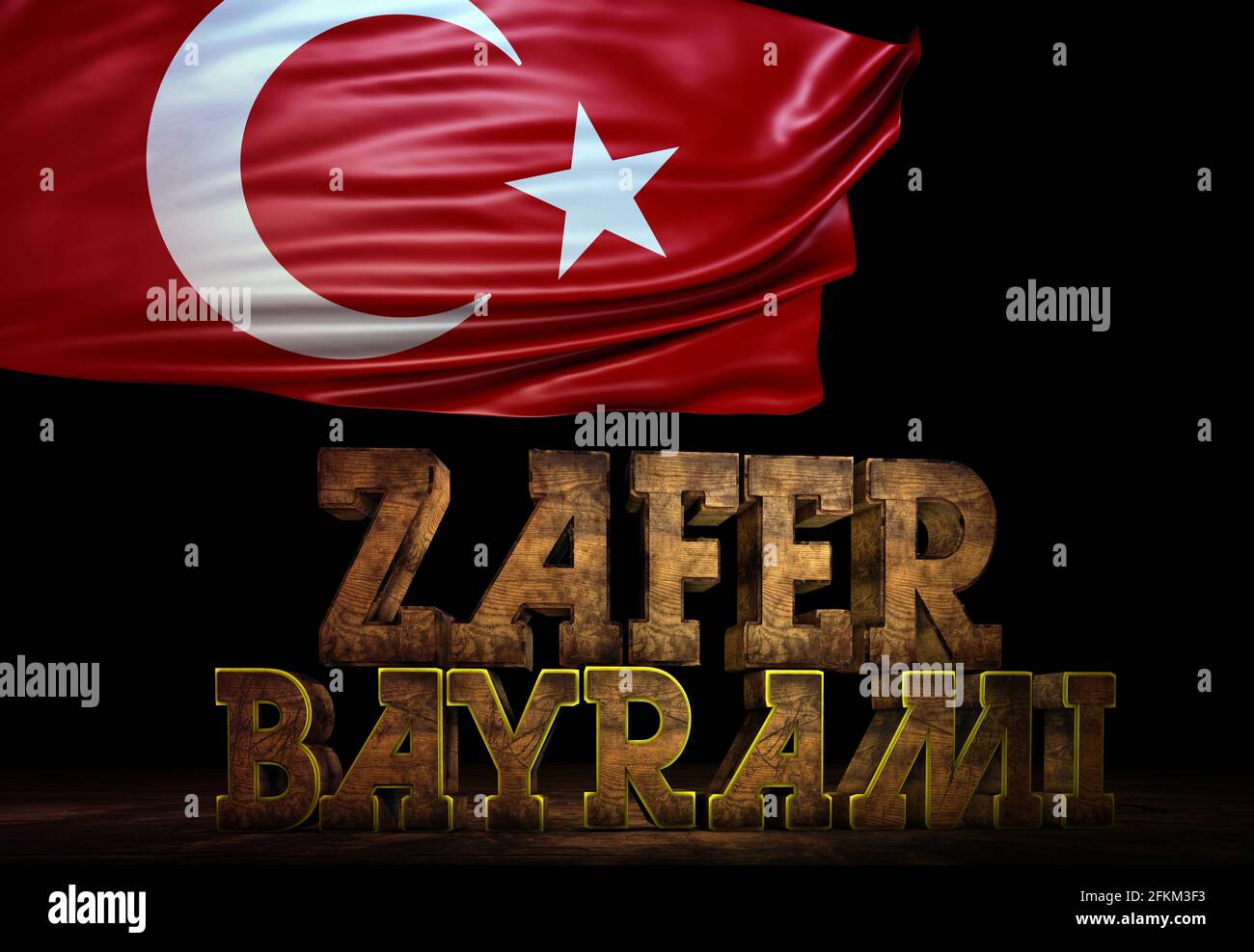 Turkish Flag, Flag design and presentation study - Turkey : 3D ...