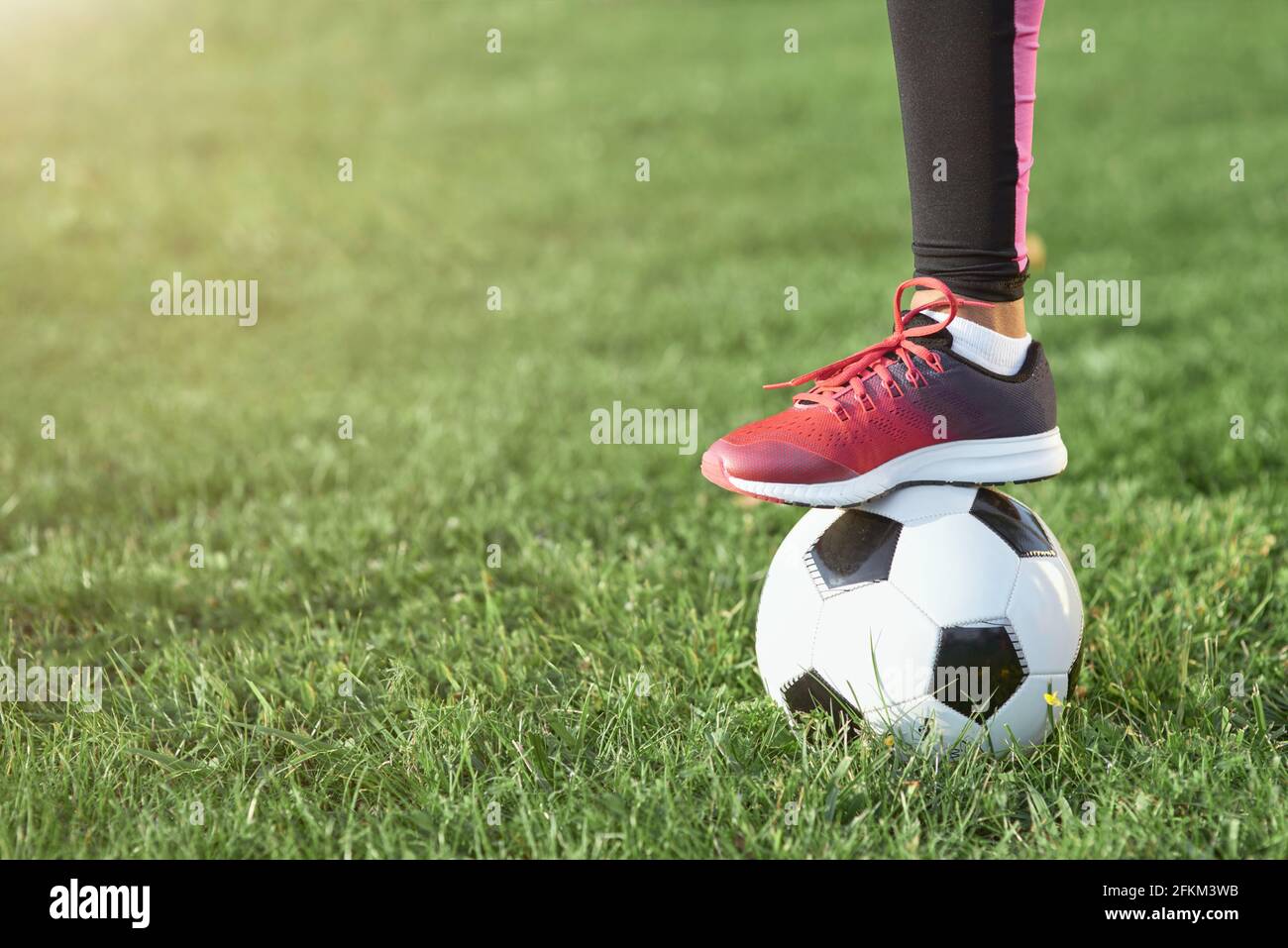 Junior player standing soccer ball hi-res stock photography and images ...