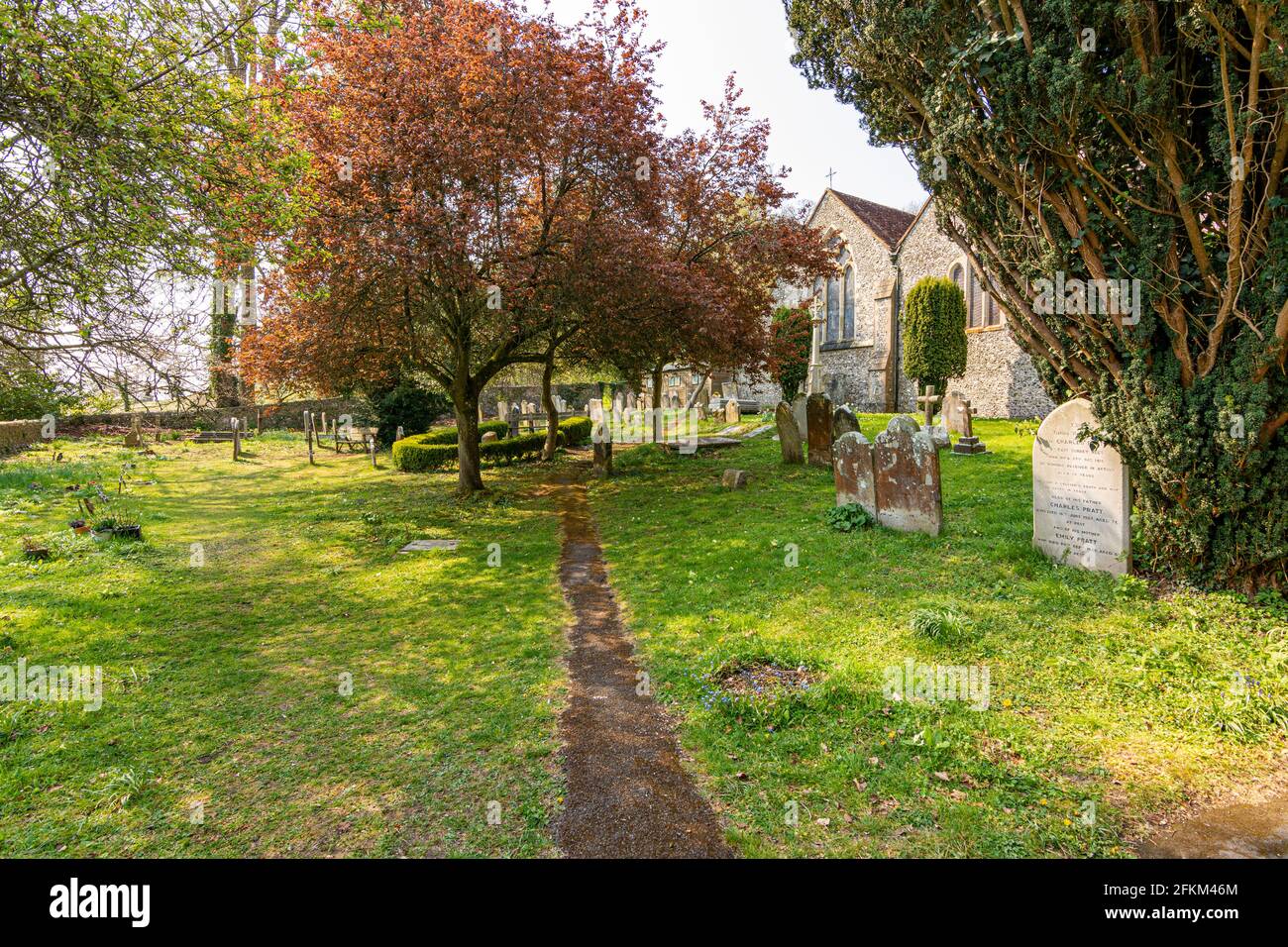 The St. John the Baptist village church, Findon, West Sussex, England ...