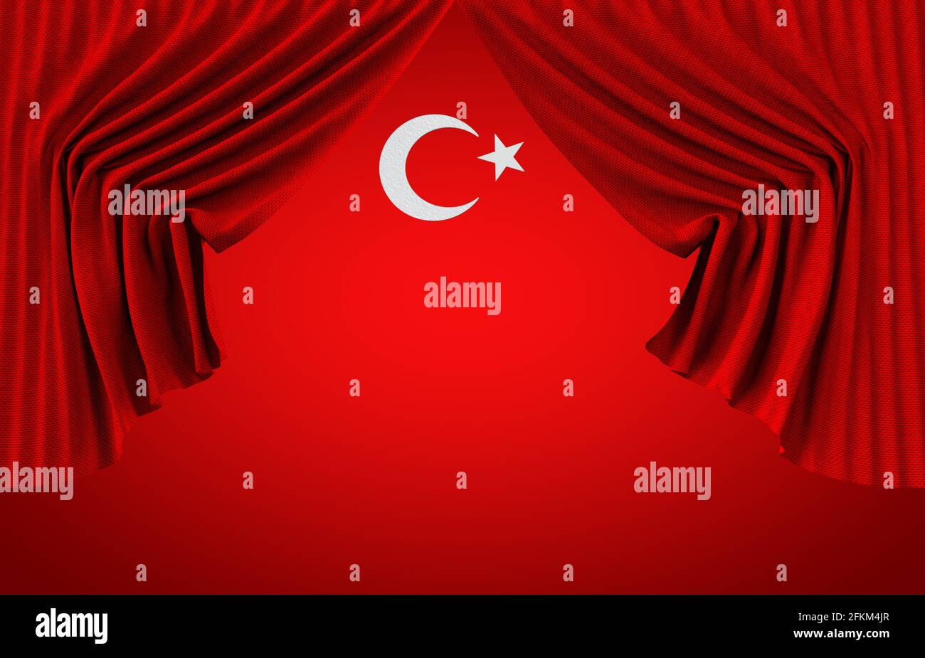 Turkish Flag, Flag design and presentation study - Turkey : 3D ...