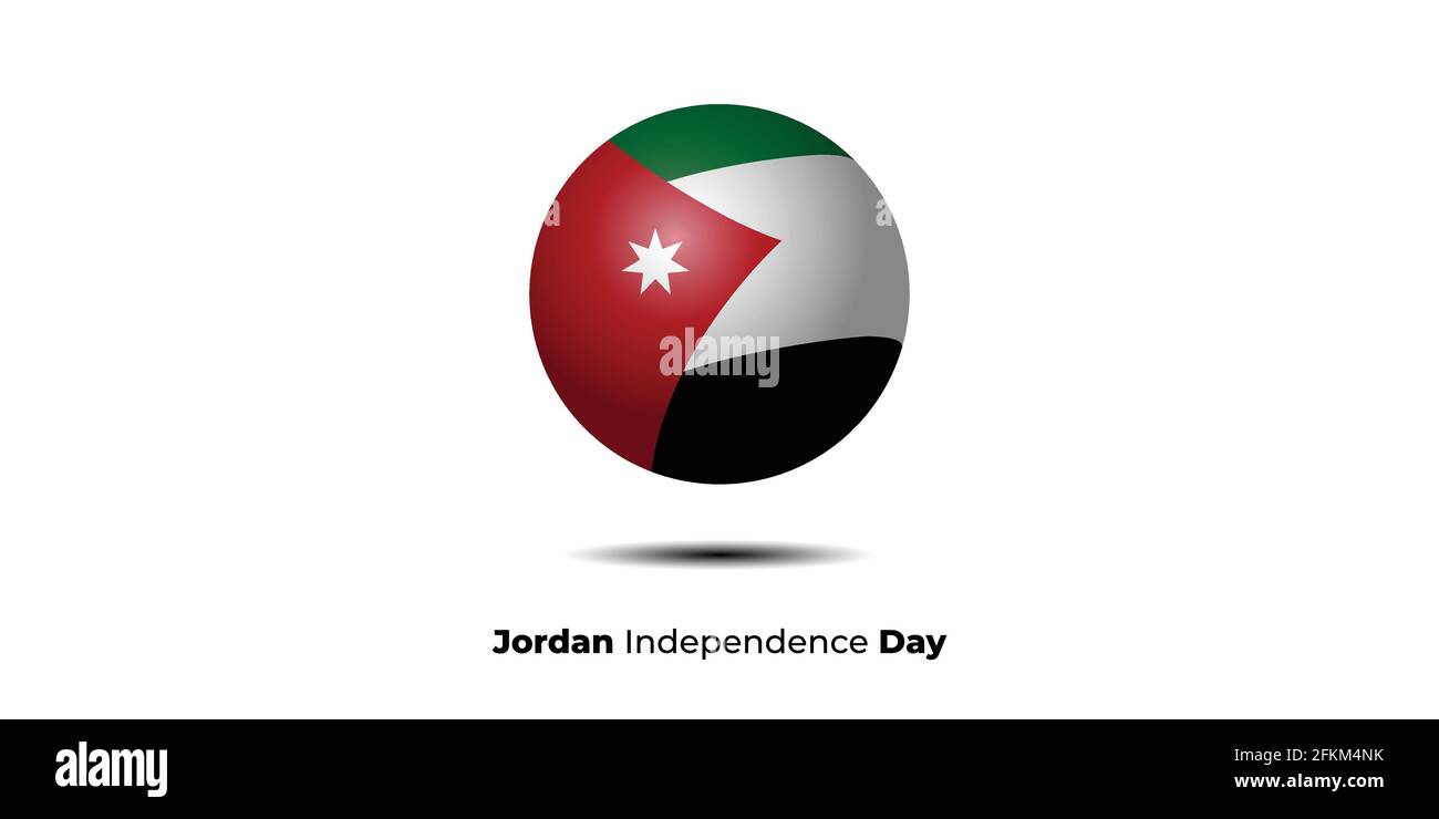 Jordan flag ball design. good template for ribbon national day Stock ...