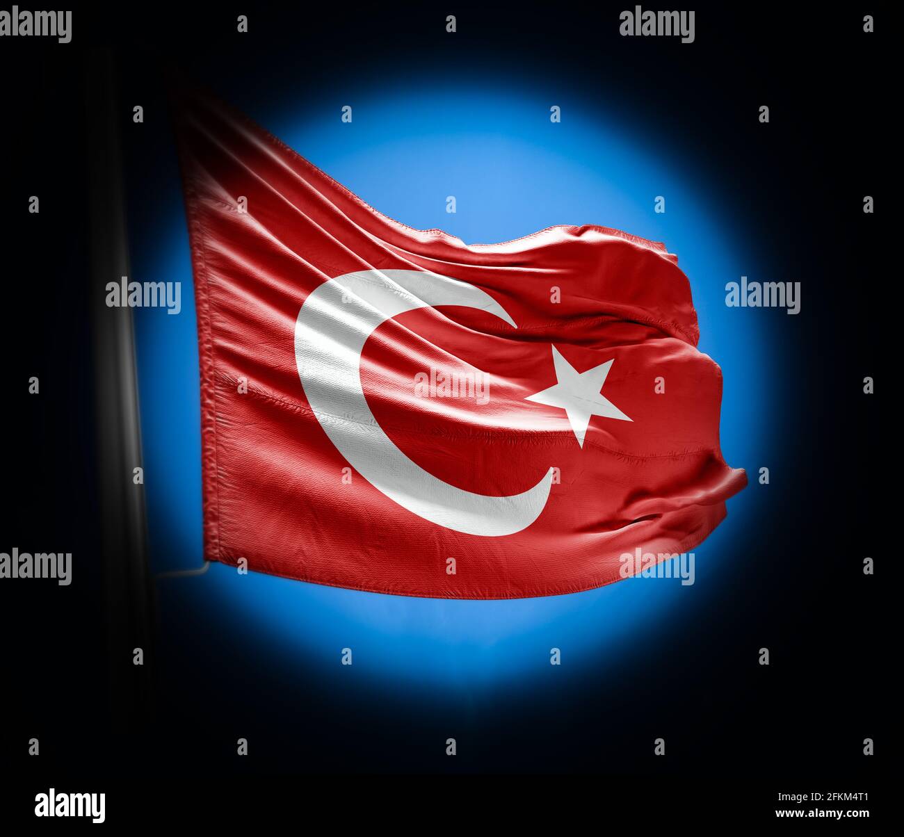Turkish Flag, Flag design and presentation study - Turkey : 3D ...
