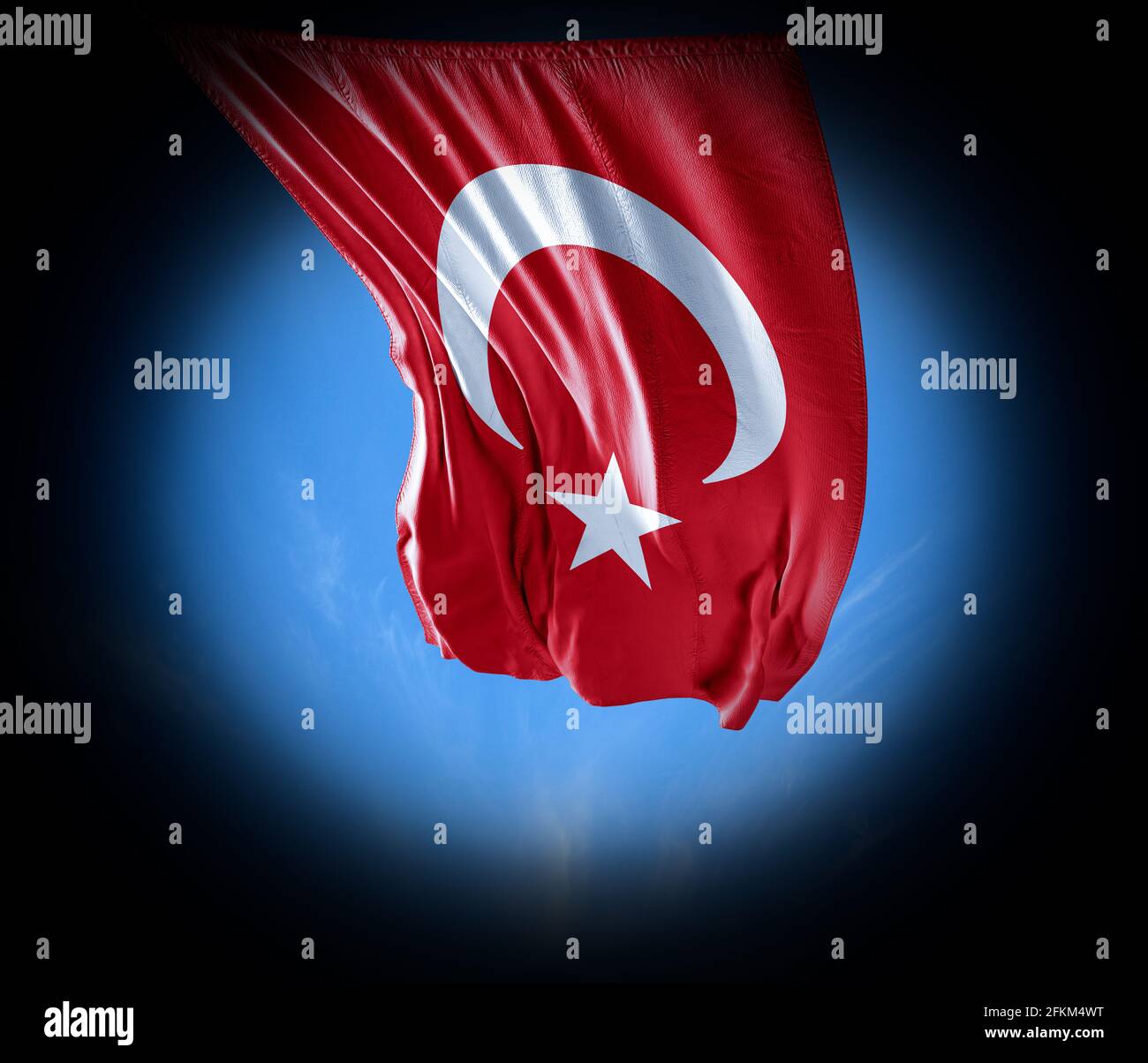 Turkish Flag, Flag design and presentation study - Turkey : 3D ...