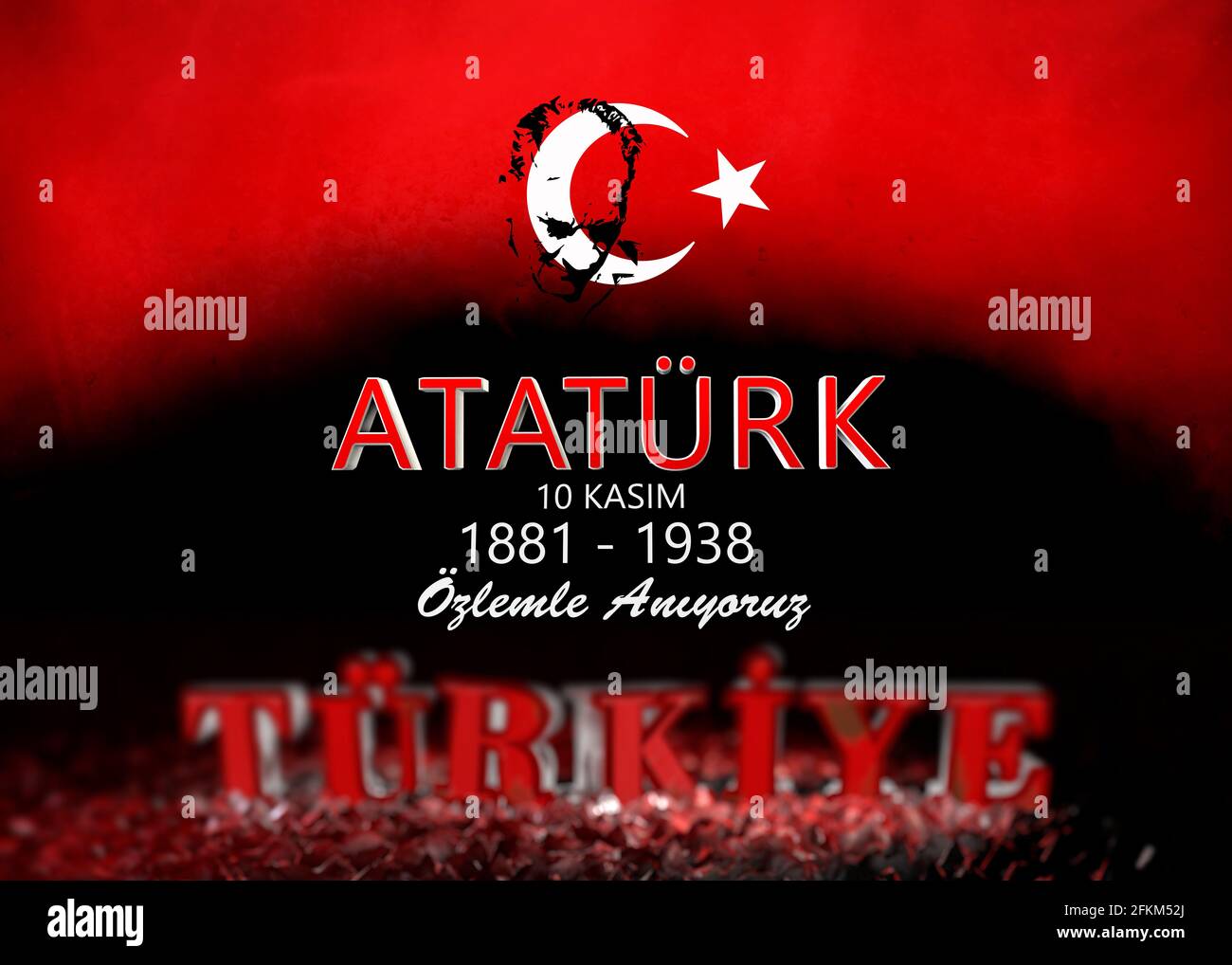 Turkish Flag, Flag design and presentation study - Turkey : 3D ...