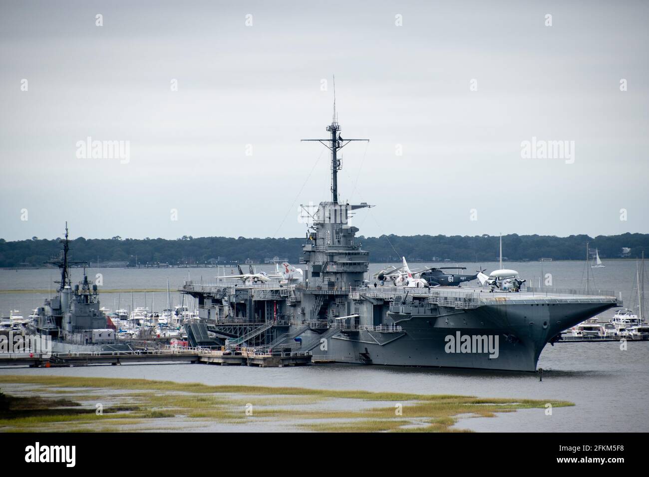 The USS Yorktown, a museum ship located on the Cooper River in ...