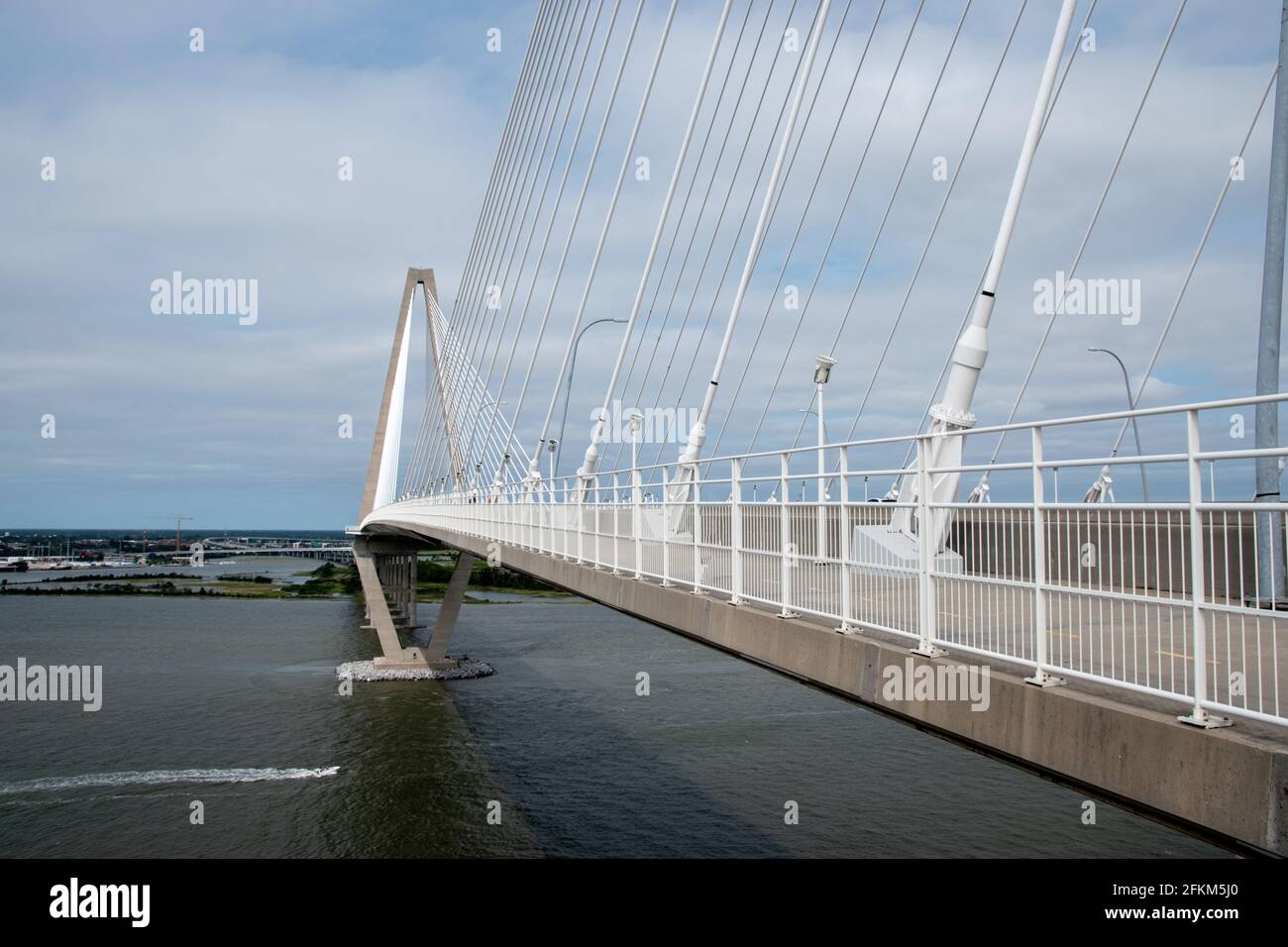 The Arthur Ravenel Jr. Bridge a cable-stayed bridge over the Cooper ...