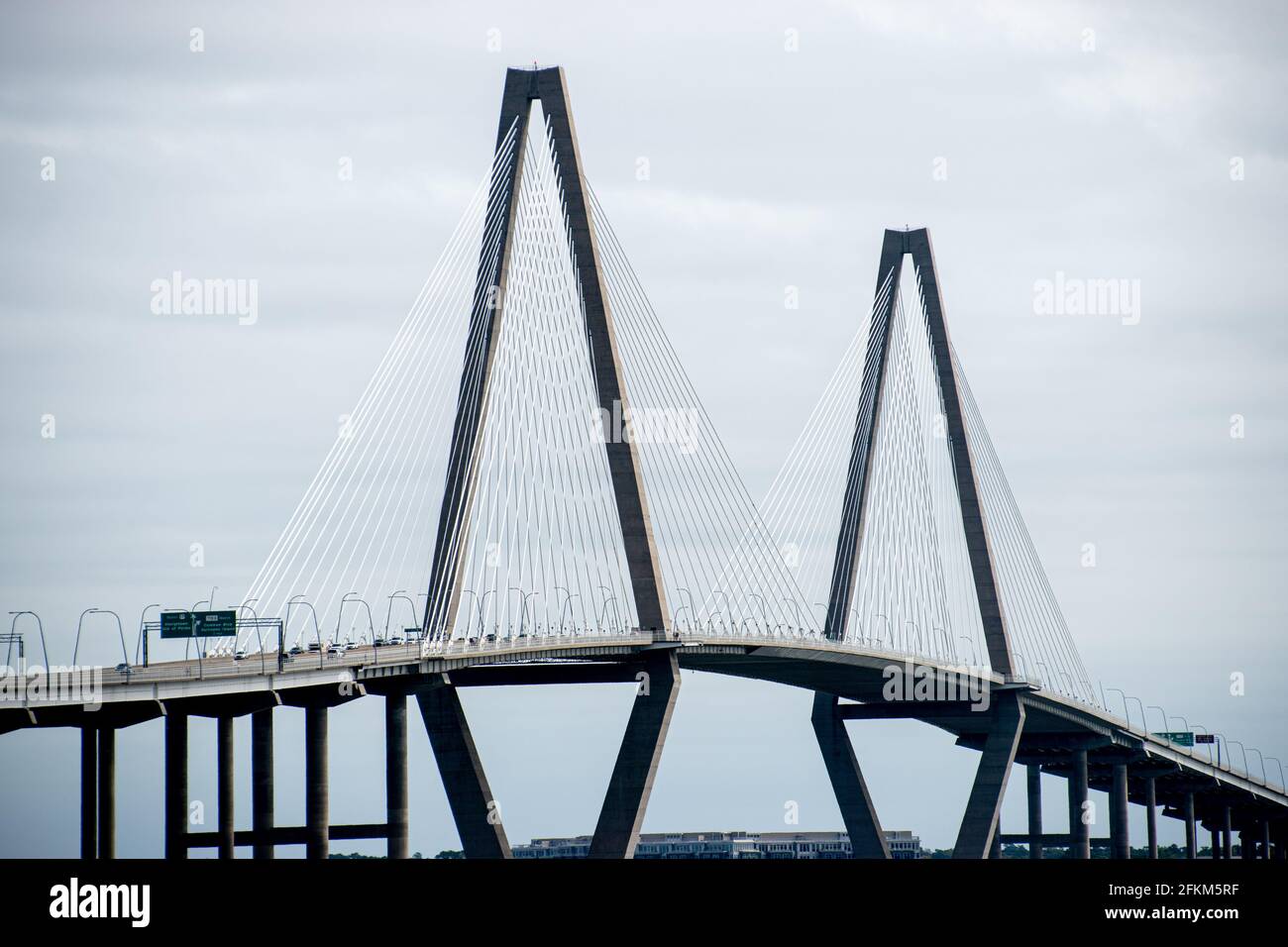 The Arthur Ravenel Jr. Bridge a cable-stayed bridge over the Cooper ...