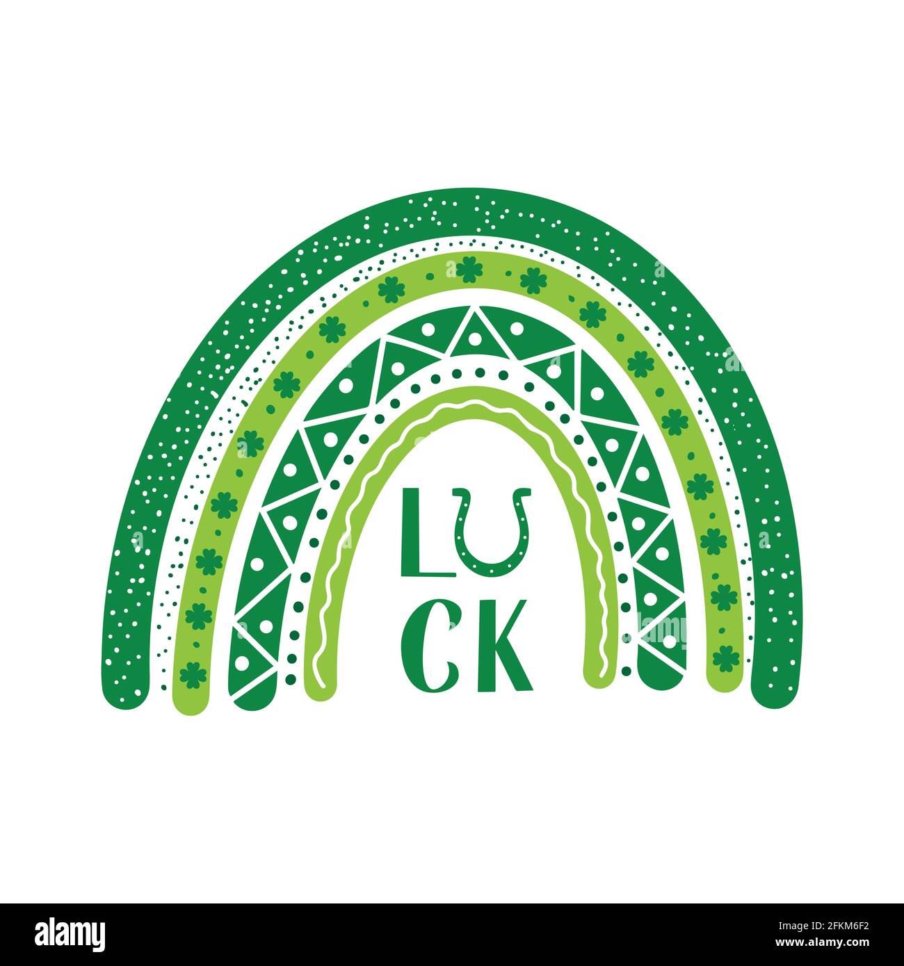 St. Patricks day rainbow. Cute Saint Patricks day clipart. Vector ...