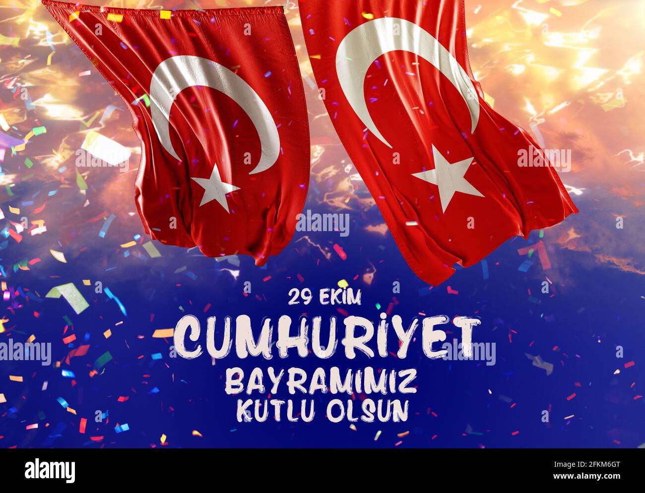 Turkish Flag, Flag design and presentation study - Turkey : 3D ...