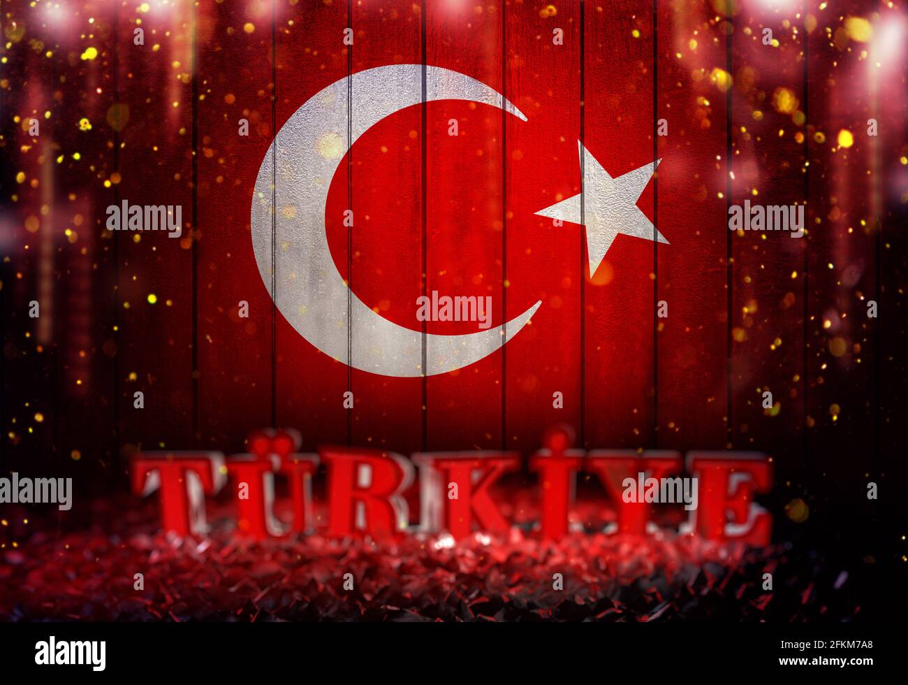 Turkish Flag, Flag design and presentation study - Turkey : 3D ...