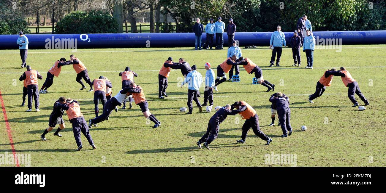 ENGLAND RUGBY TEAM TRAINING AT PENNYHILL PARK HOTEL FOR THEIR SIX ...