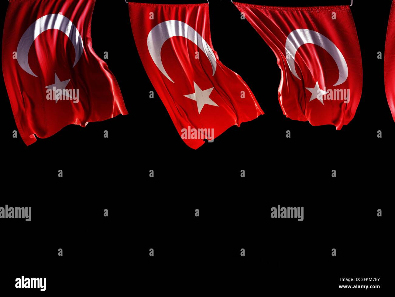 Turkish Flag, Flag design and presentation study - Turkey : 3D ...