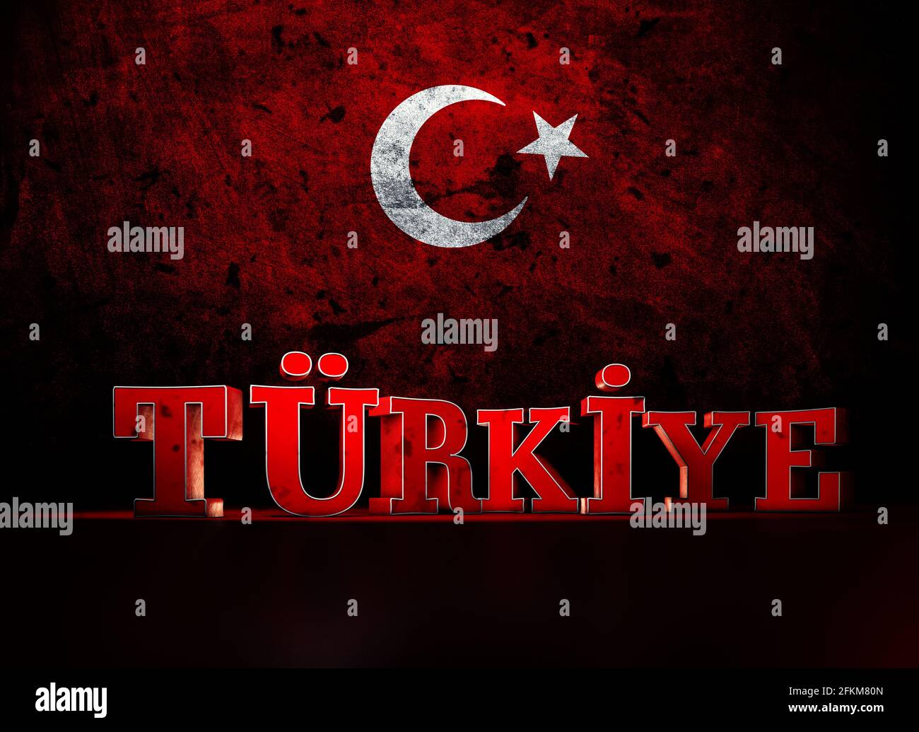 Turkish Flag, Flag design and presentation study - Turkey : 3D ...