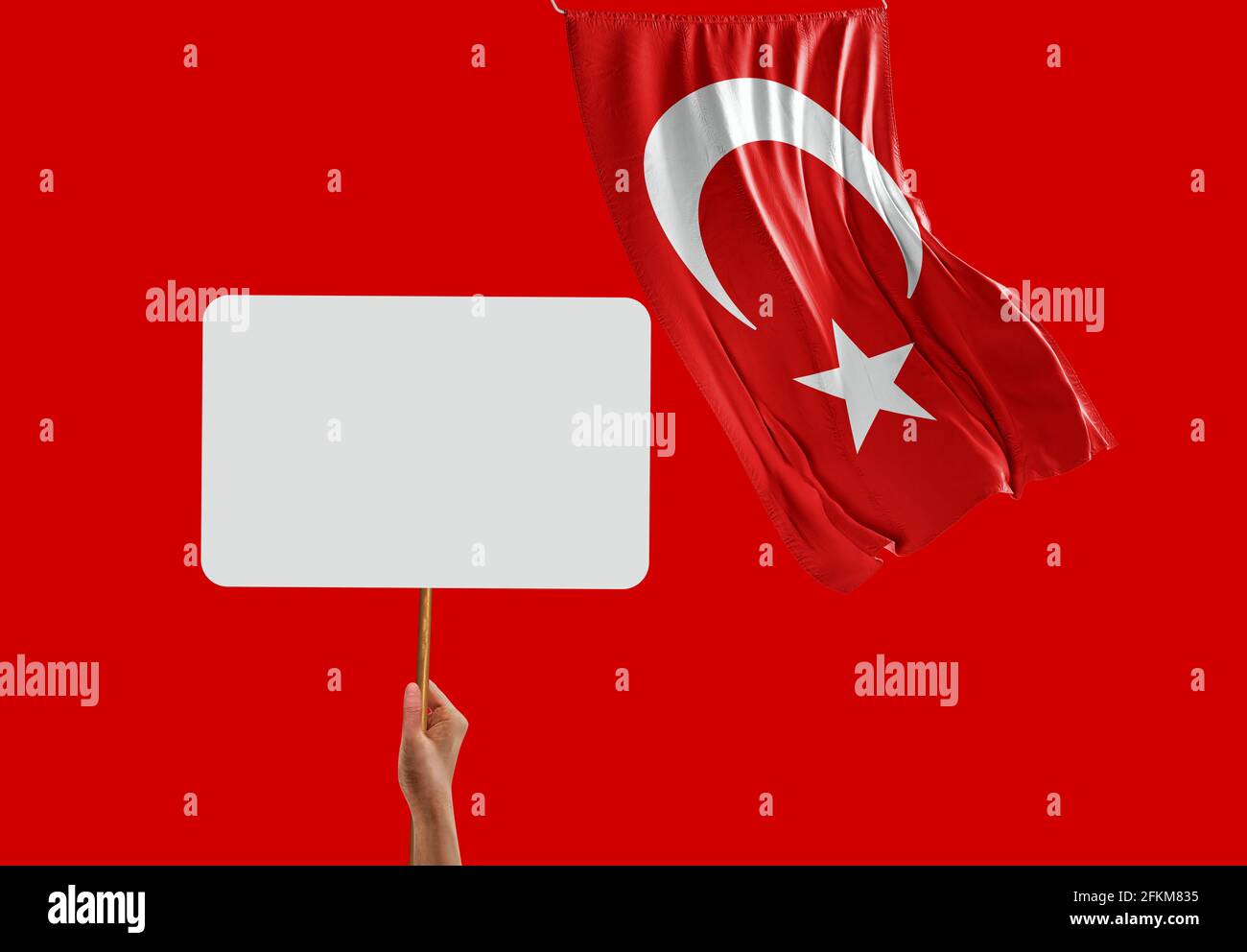 Turkish Flag, Flag design and presentation study - Turkey : 3D ...