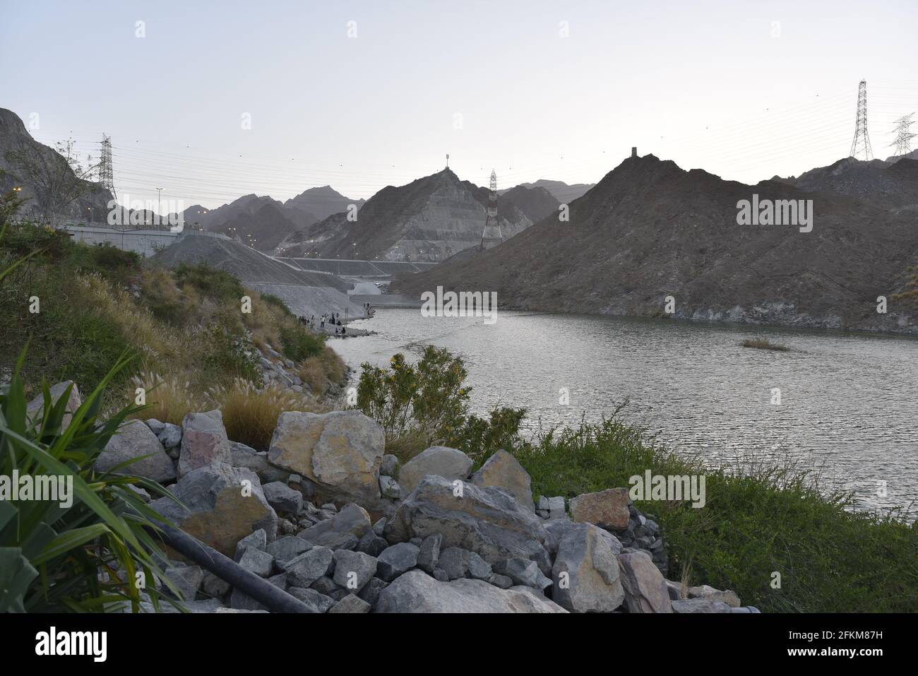 A mesmerizing scenery of a river sand dunes and landscapes in Al ...