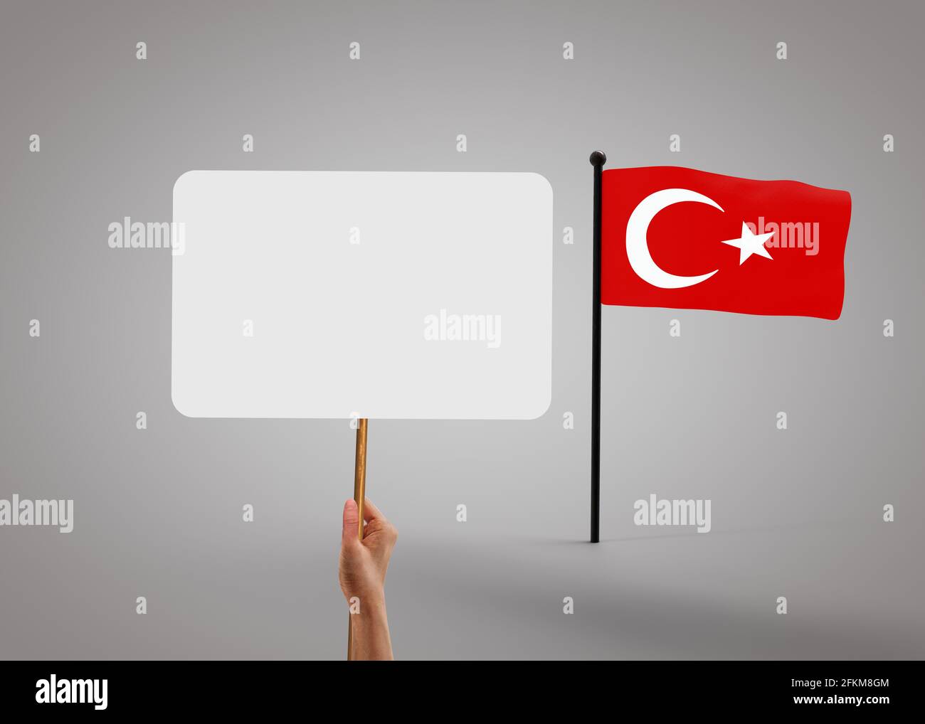 Turkish Flag, Flag design and presentation study - Turkey : 3D ...