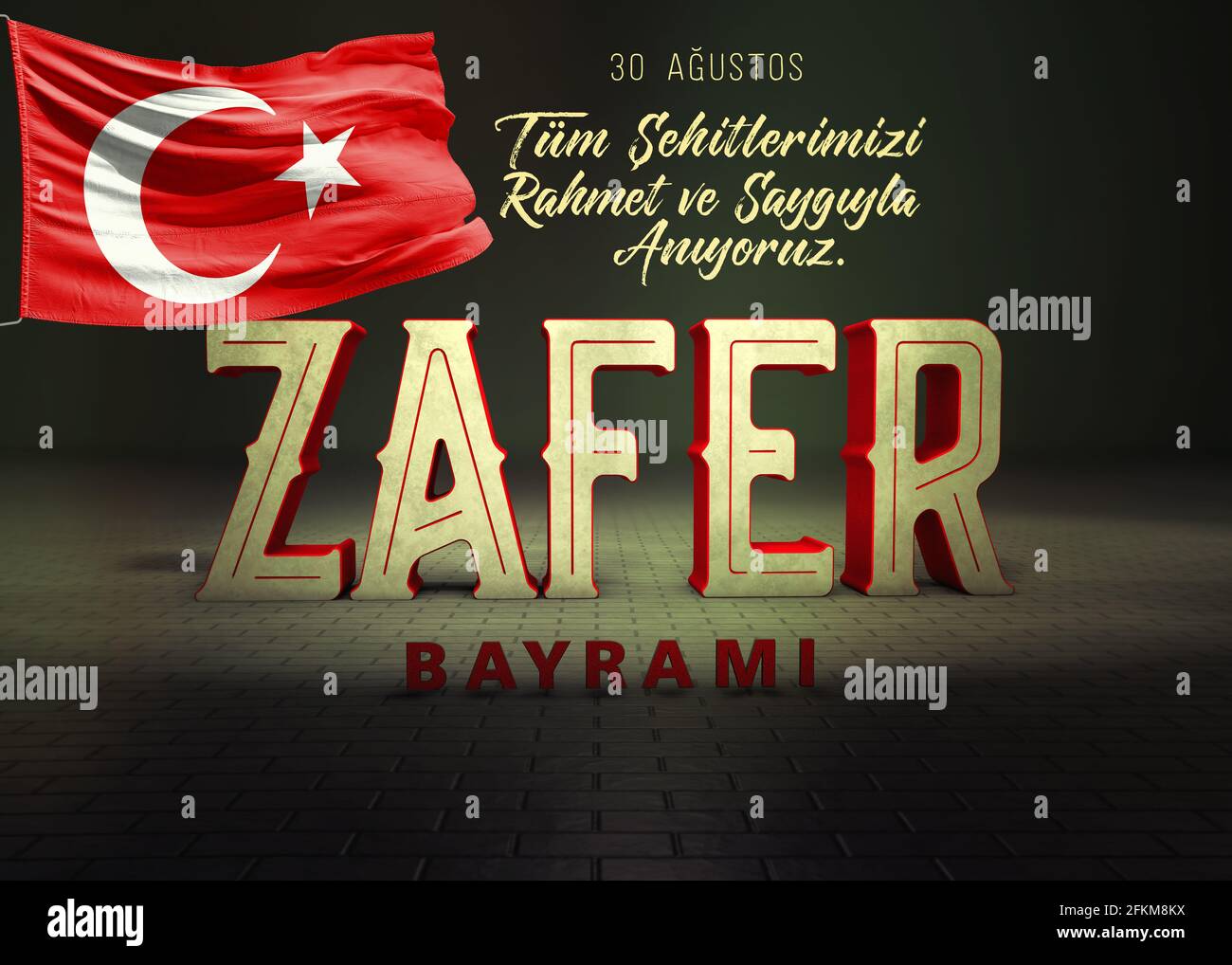 Turkish Flag, Flag design and presentation study - Turkey : 3D ...