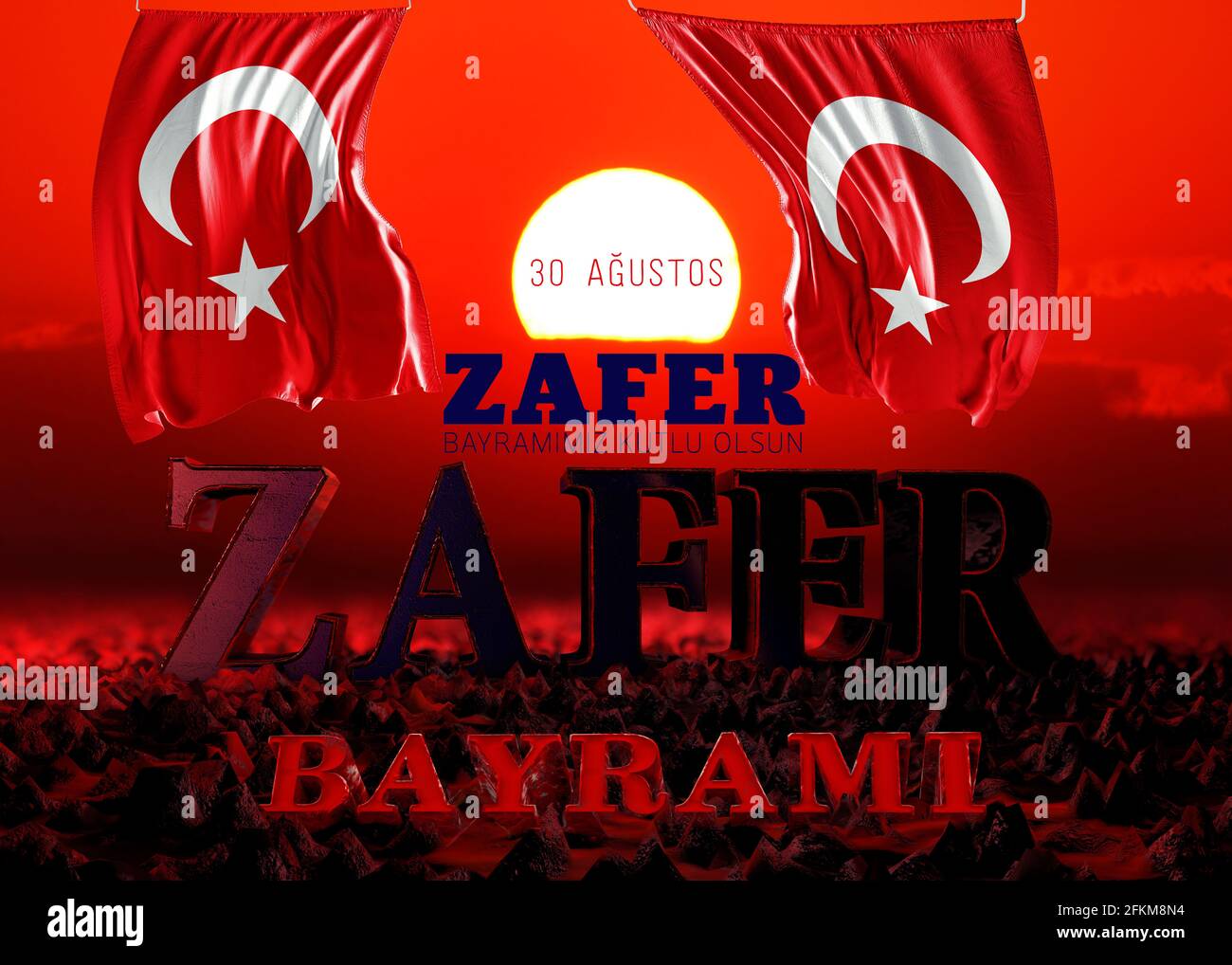 Turkish Flag, Flag design and presentation study - Turkey : 3D ...