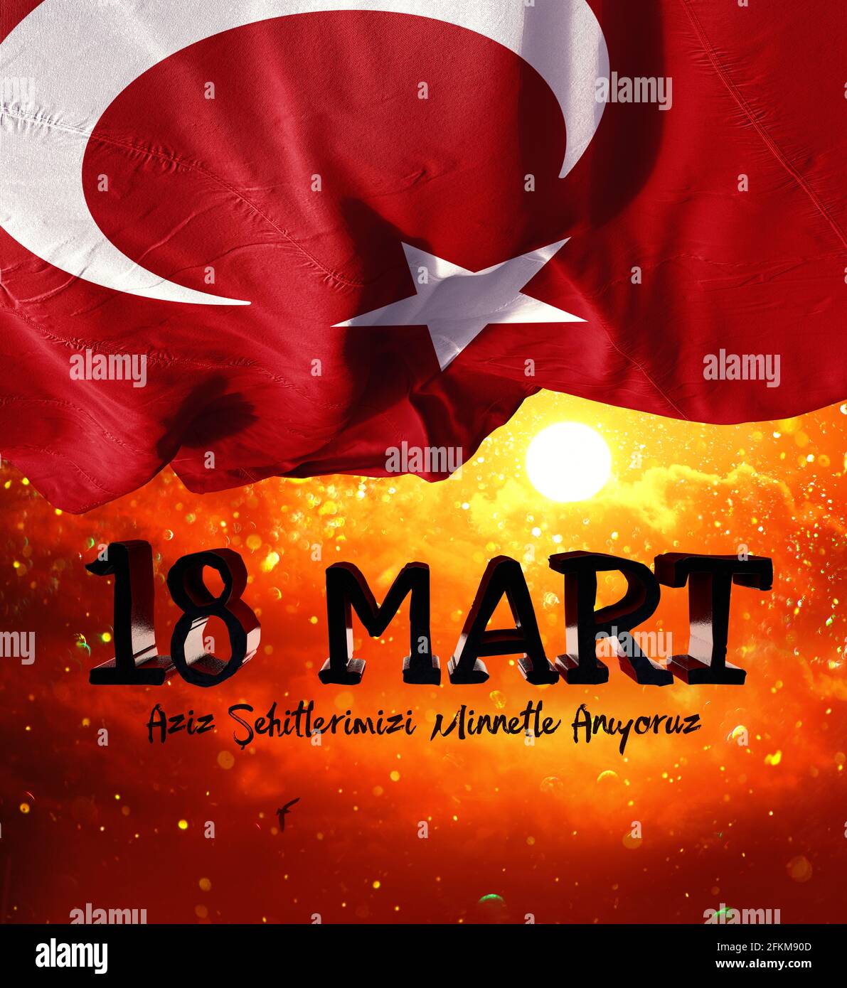 Turkish Flag, Flag design and presentation study - Turkey : 3D ...