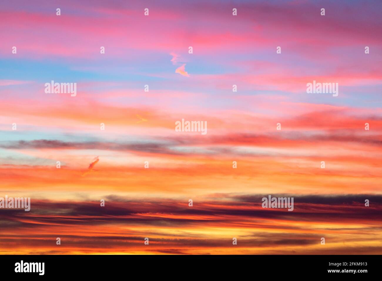 Sky at sunset with different hues and colors Stock Photo - Alamy