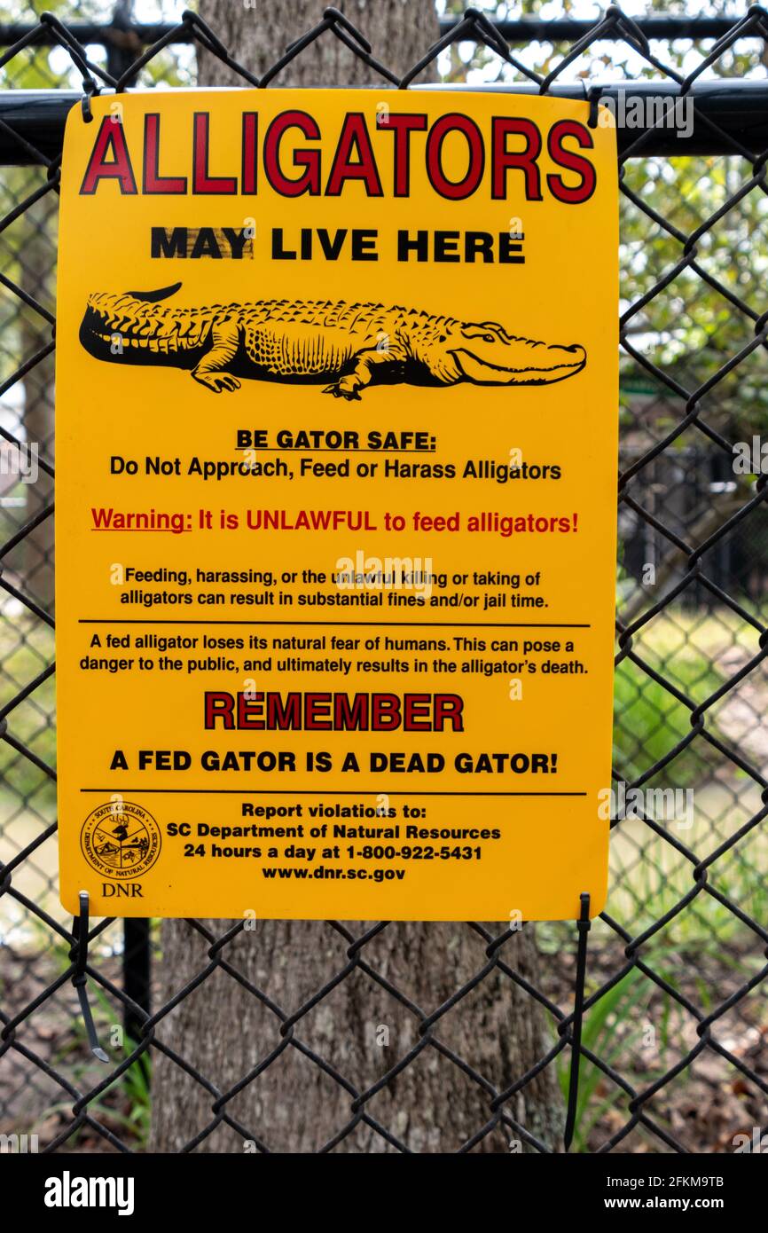 Crocodile warning safety sign hi-res stock photography and images - Alamy