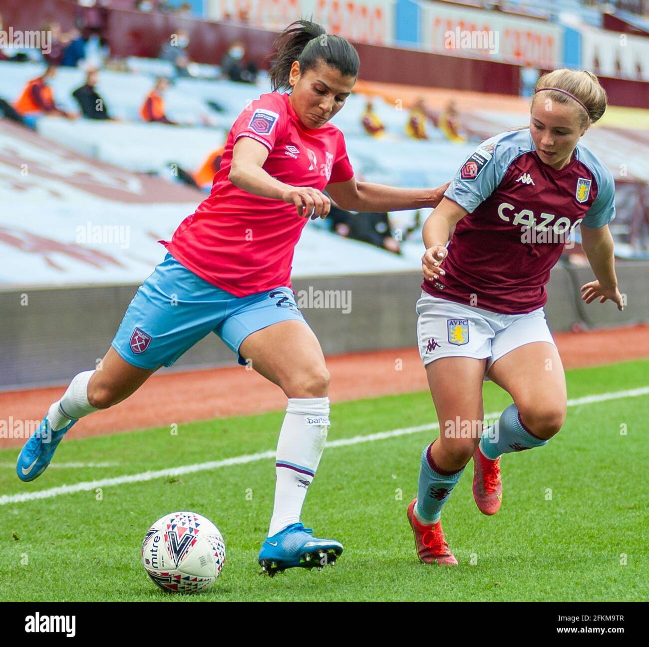 Birmingham, UK. 02nd May, 2021. Kenza Dali (#21 West Ham United) on the ...