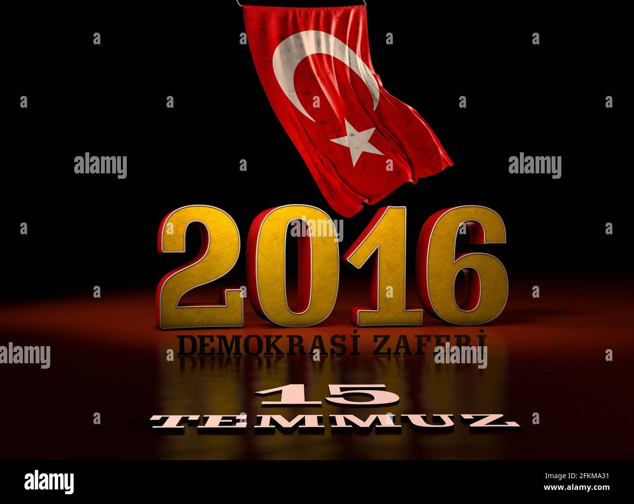 Turkish Flag, Flag design and presentation study - Turkey : 3D ...